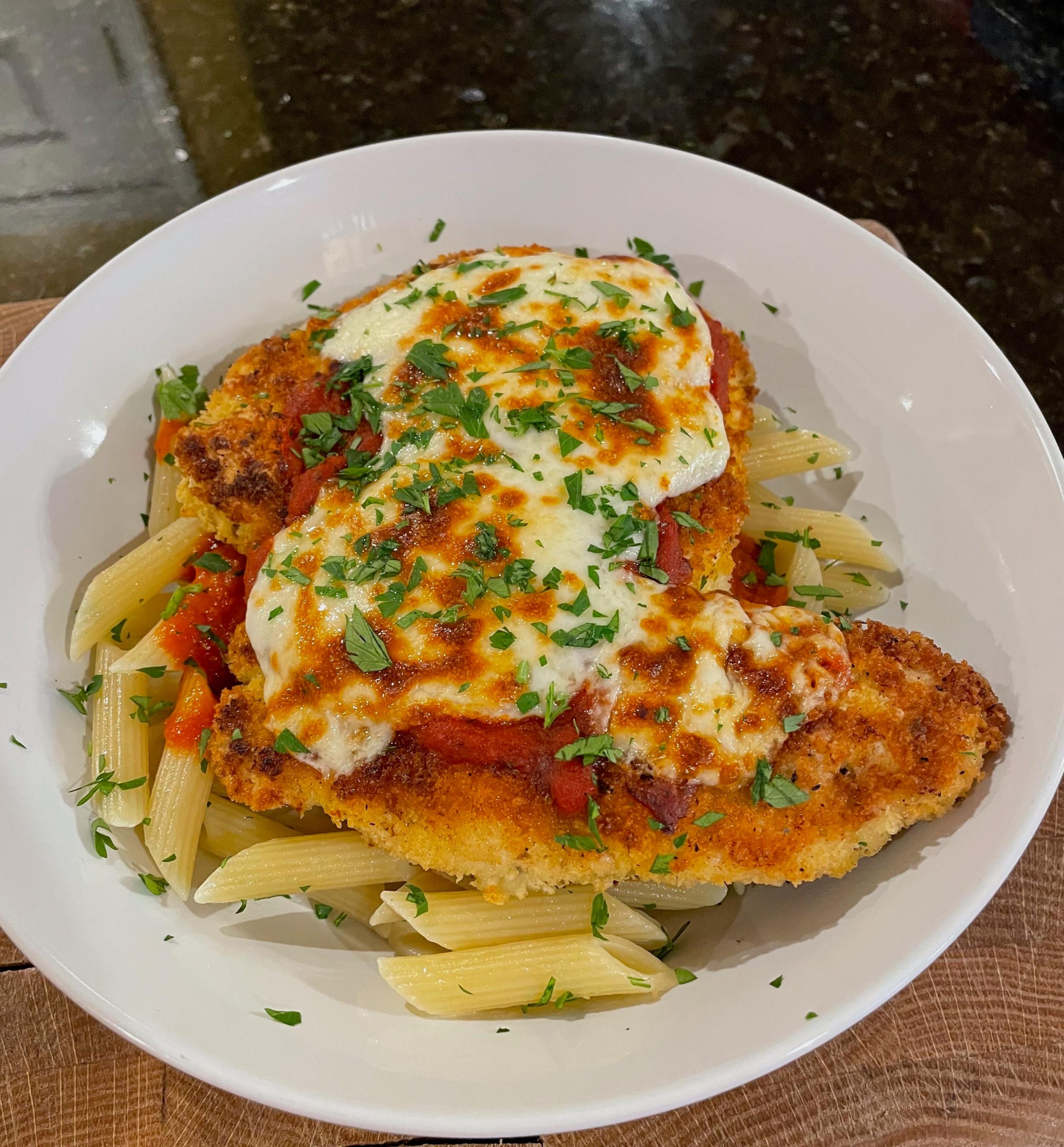 Chicken Parm and penne - Dining and Cooking