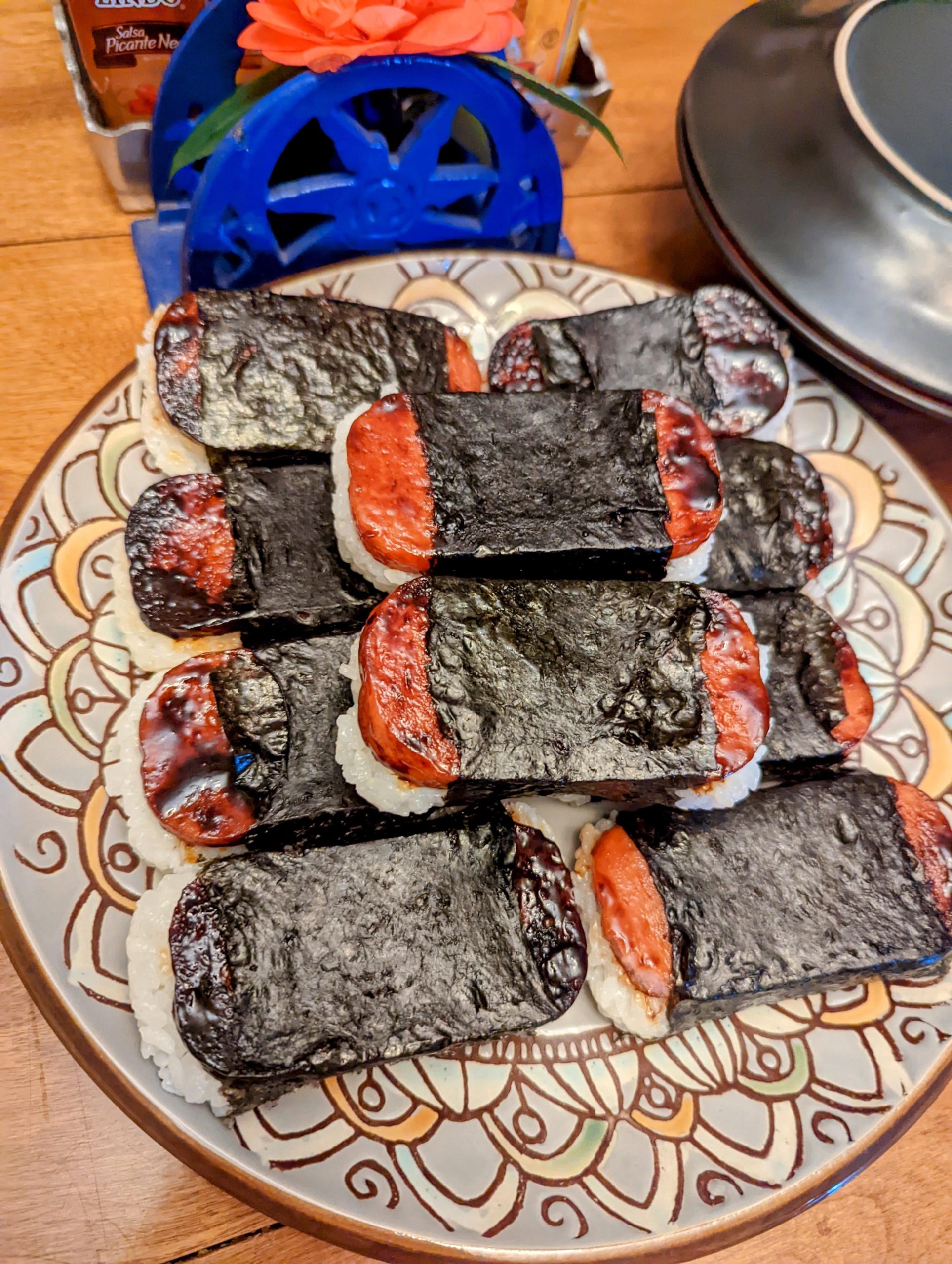 Sister bonding over making Musubi for the first time. - Dining and Cooking