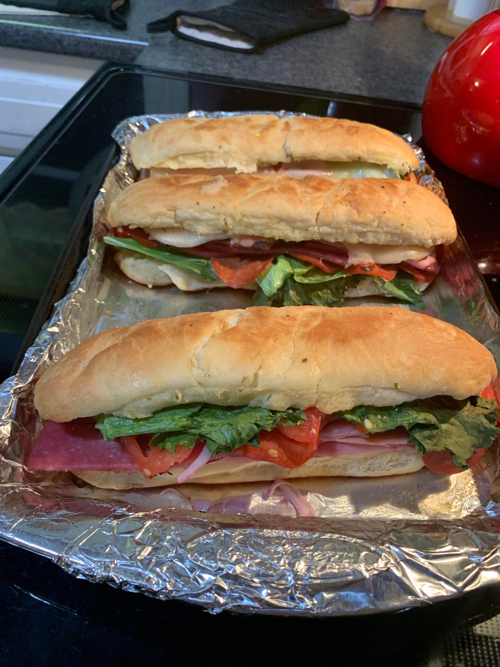 Italian subs on homemade sub rolls - Dining and Cooking