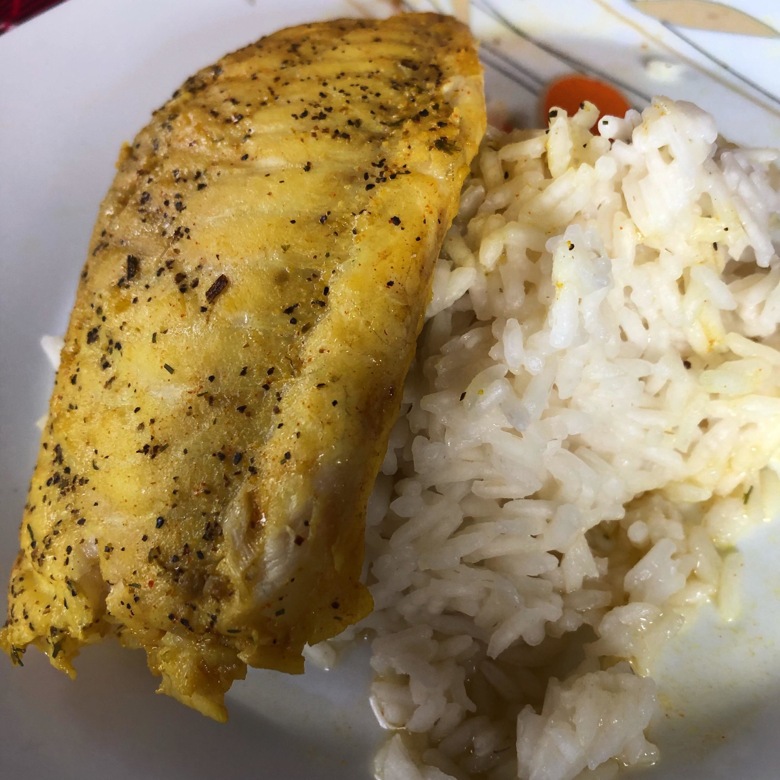 Poached tilapia with veg stock rice. - Dining and Cooking