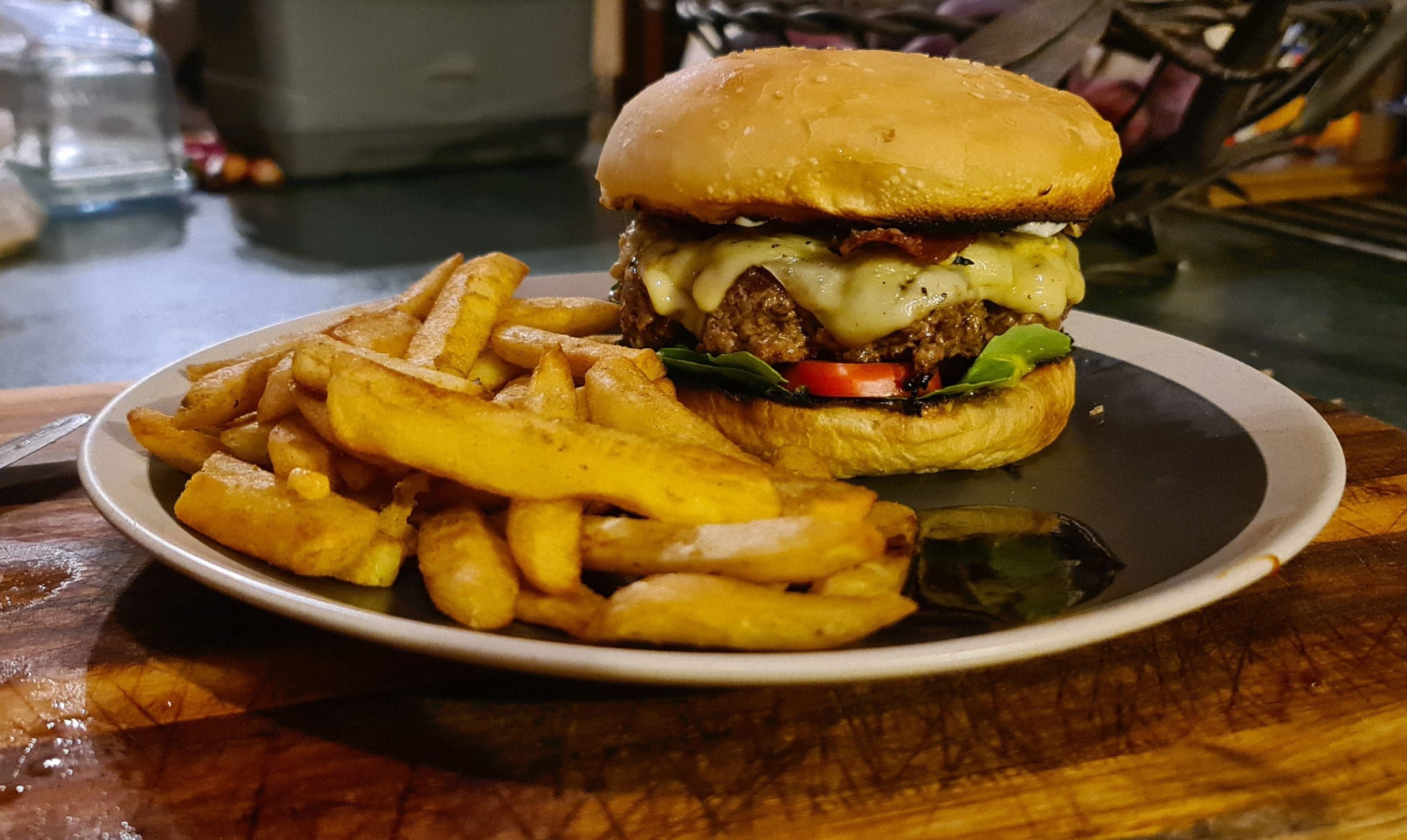 One of the best looking burgers I've made with some chips. It was ...