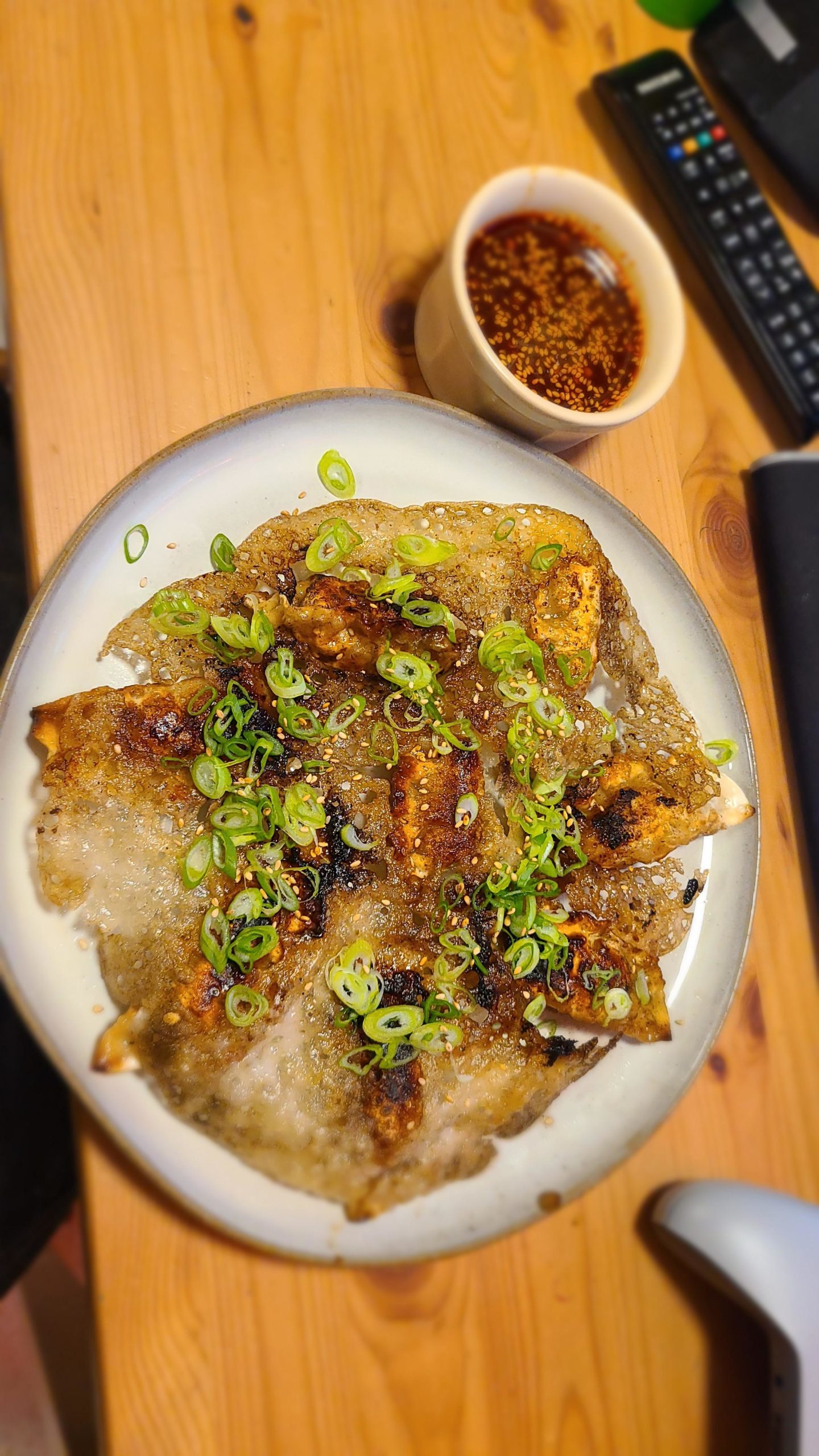 Yaki Mandu with mochiko skirt and tamari gochugang sauce. - Dining and ...
