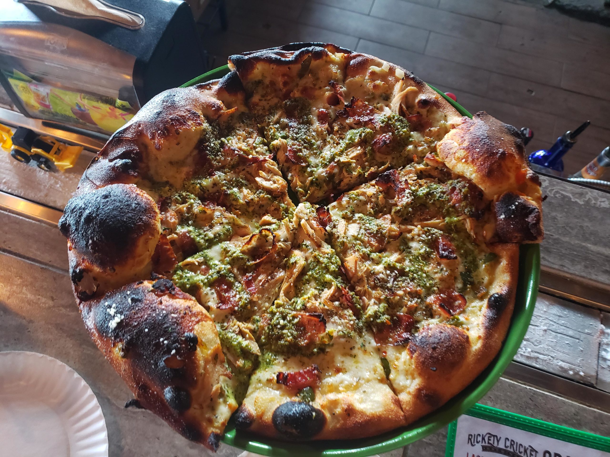 Rickety Cricket Brewing in Kingman,Az. This pizza is made from a beer ...