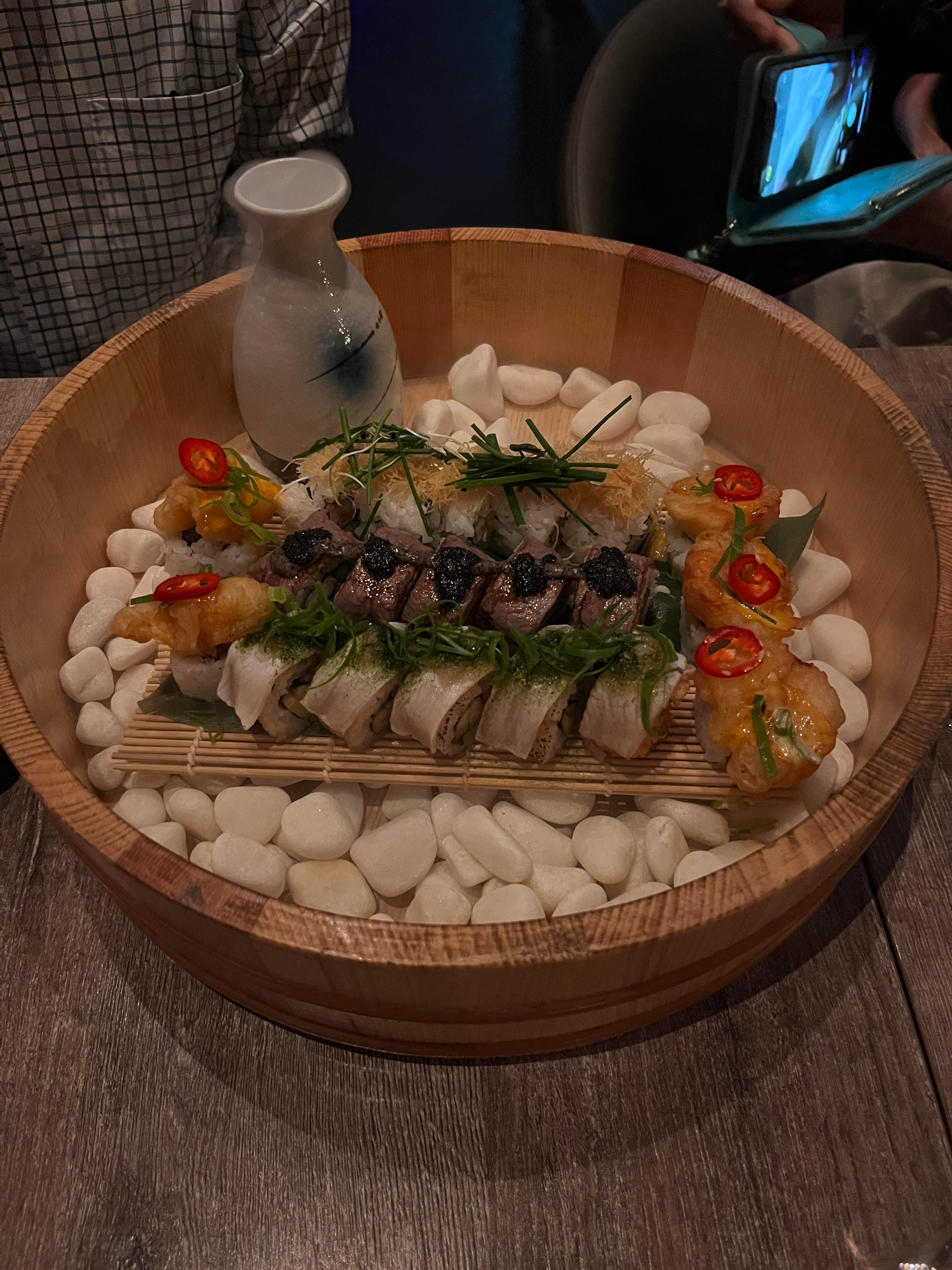 Fancy sushi from the Netherlands (king crab, wagyu with truffle ...