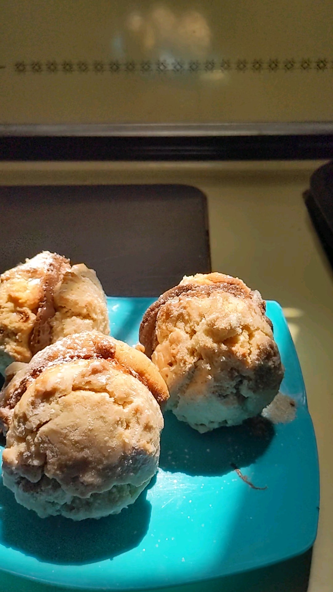 Made 'Besos' (Kisses), butter-and-sugar biscuits united in a layer of ...