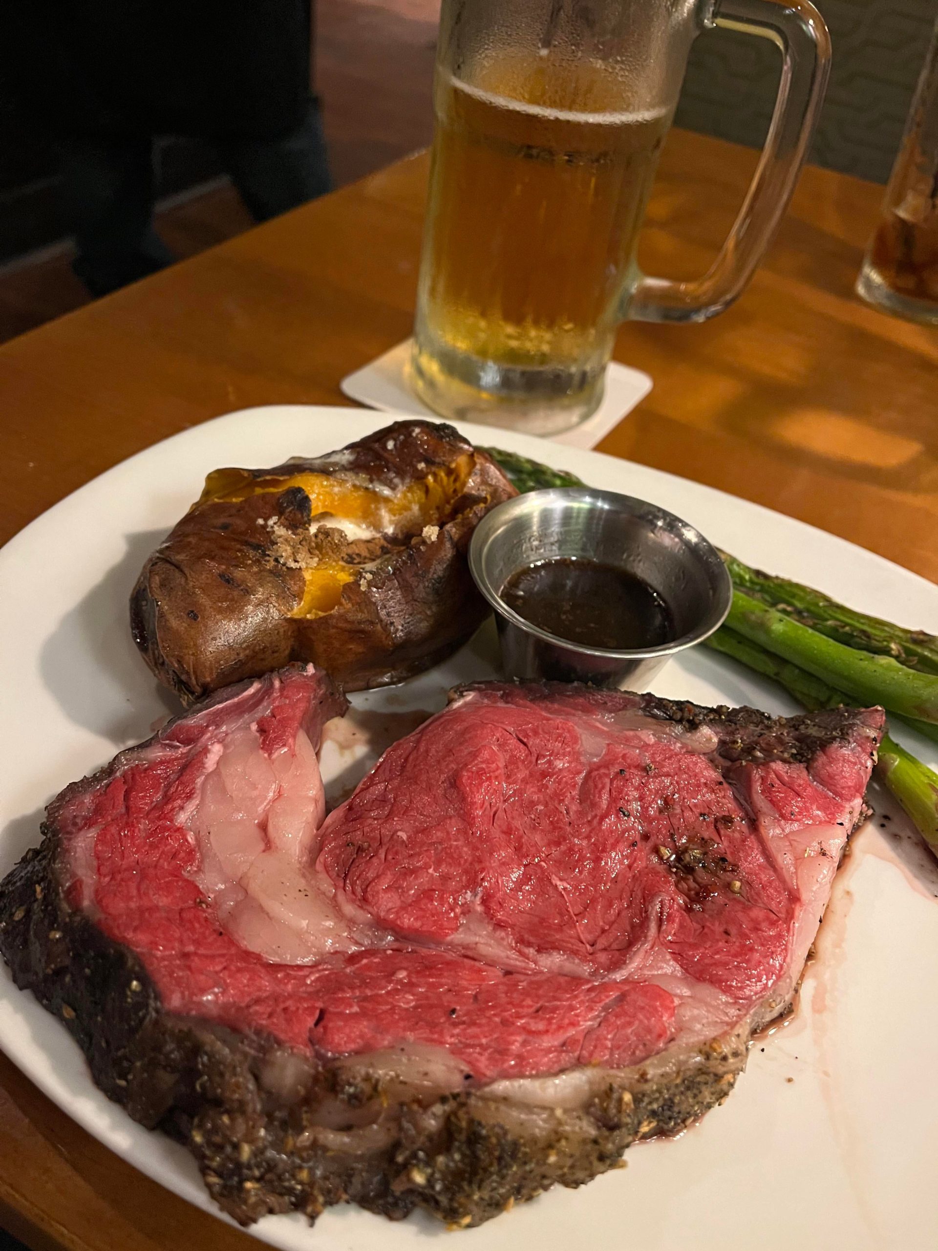 Medium Rare Prime Rib from Outback Steakhouse - Dining and Cooking