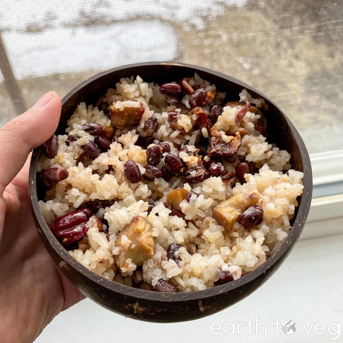 Chal bap. Korean sticky rice with chestnuts and adzuki beans. 350cal ...
