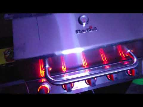 CharBroil 5-Burner Gas Grill LED-Illuminated Control Knobs - Cabinet ...