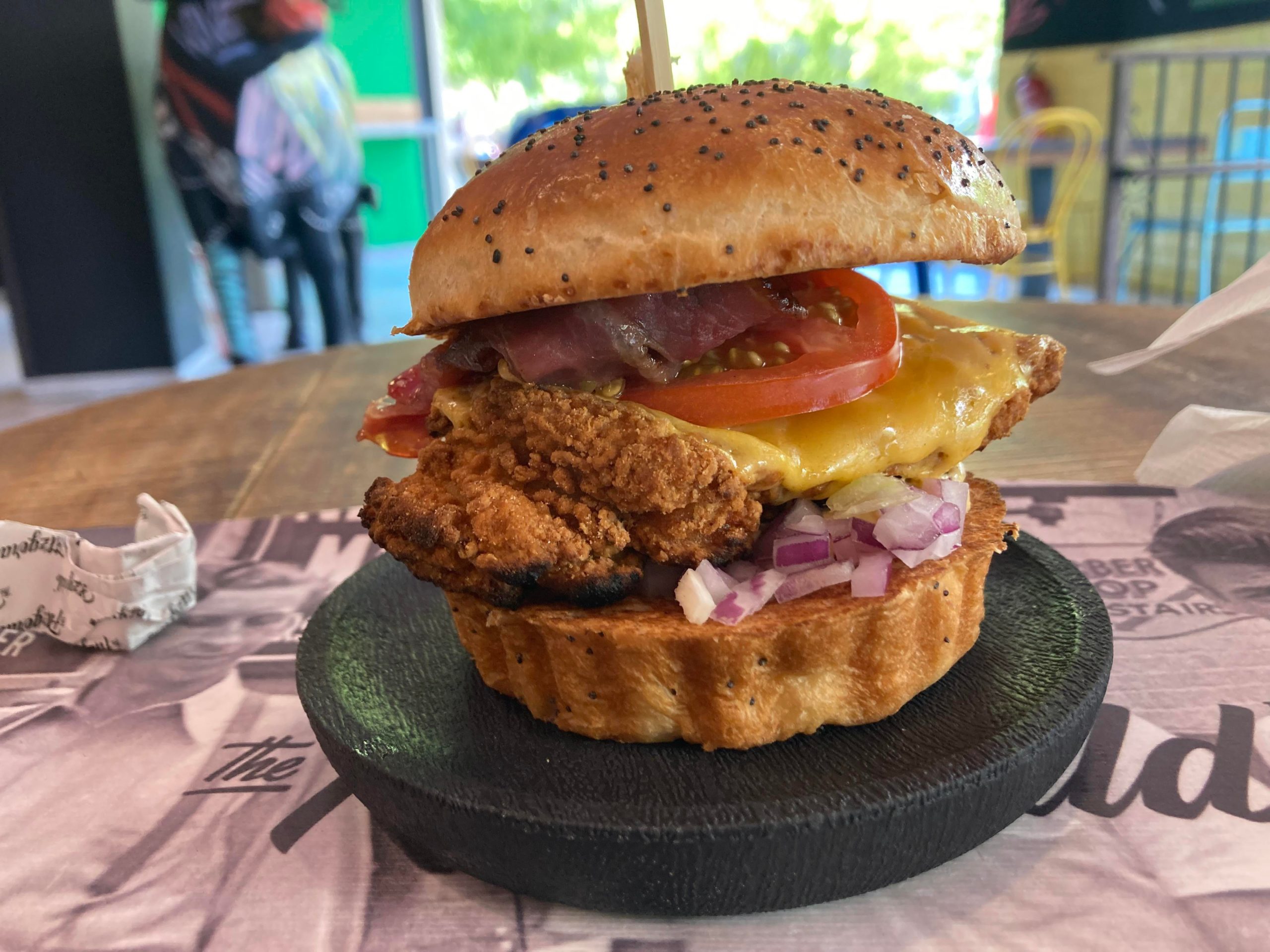 The crunchy rufio chicken burger @ The Fitzgerald / VAL-Spain ….. was ...