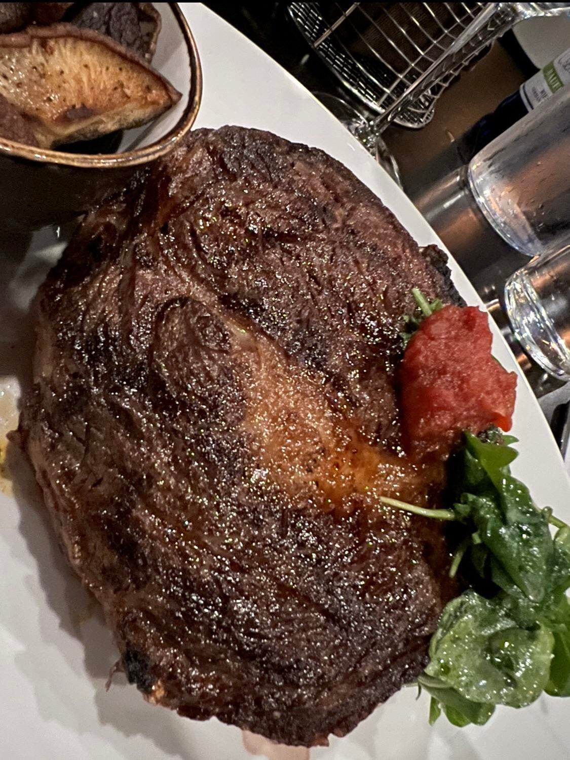 Ribeyes from local restaurant. - Dining and Cooking