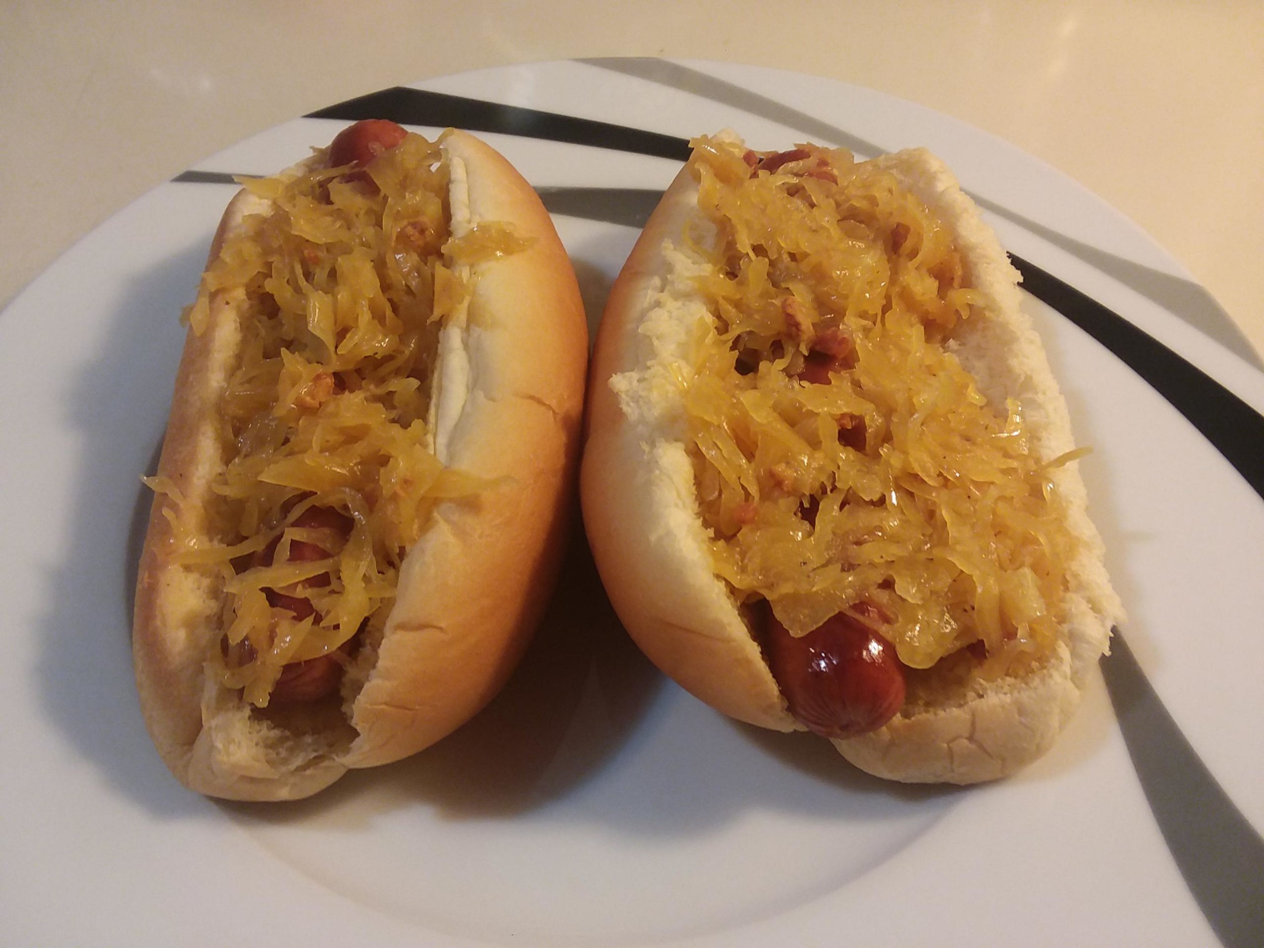 Spicy goat hotdogs with habanero saffron sauerkraut, 100% homemade ...