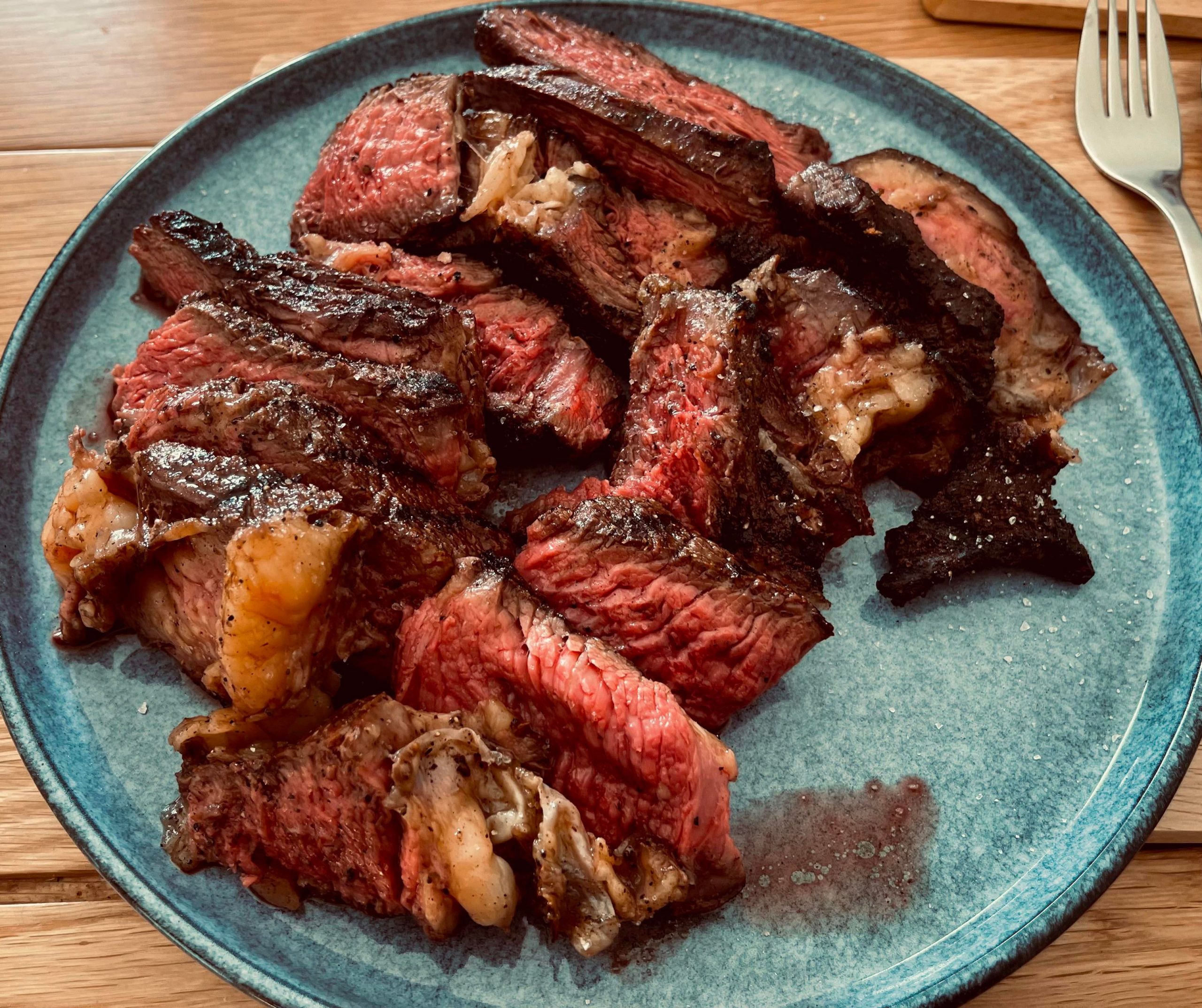 Tomahawk reverse seared on Kamado joe @250 then seared until crust ...
