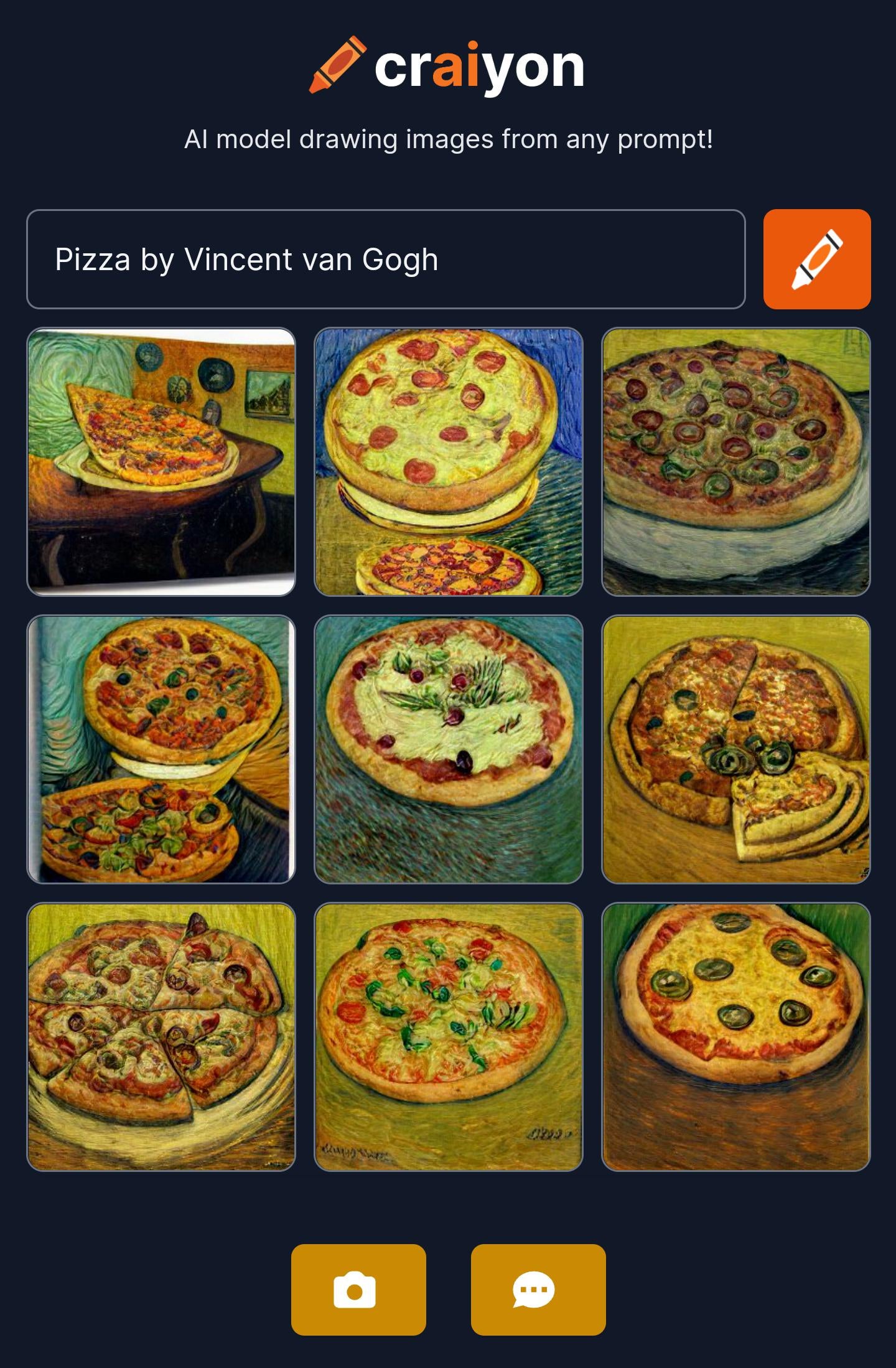 Pizza by Vincent van Gogh - Dining and Cooking