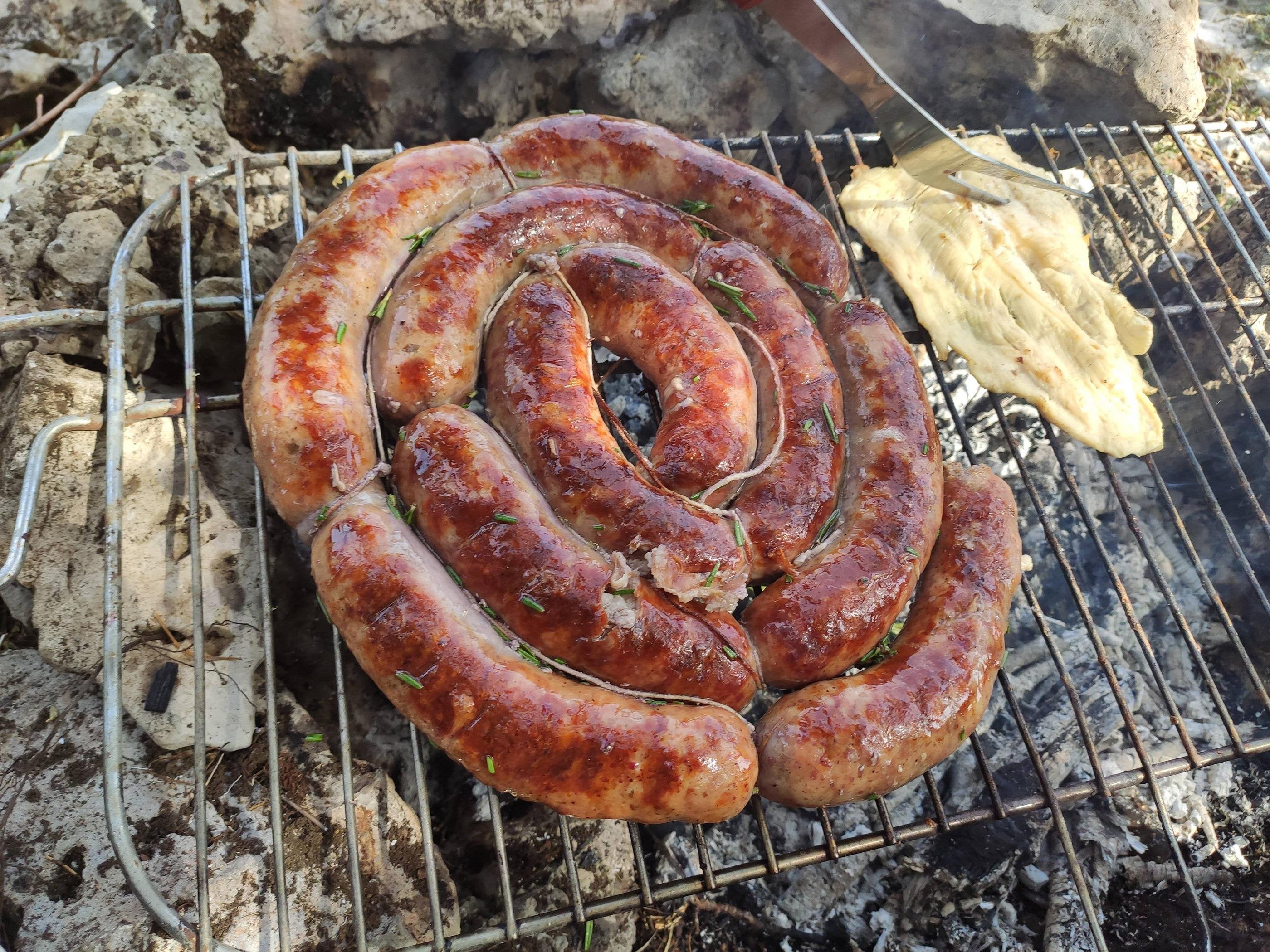 This sausage being cooked - Dining and Cooking
