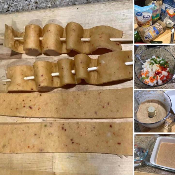 어묵 making fish cake sheets at home when I can’t find them where I live ...