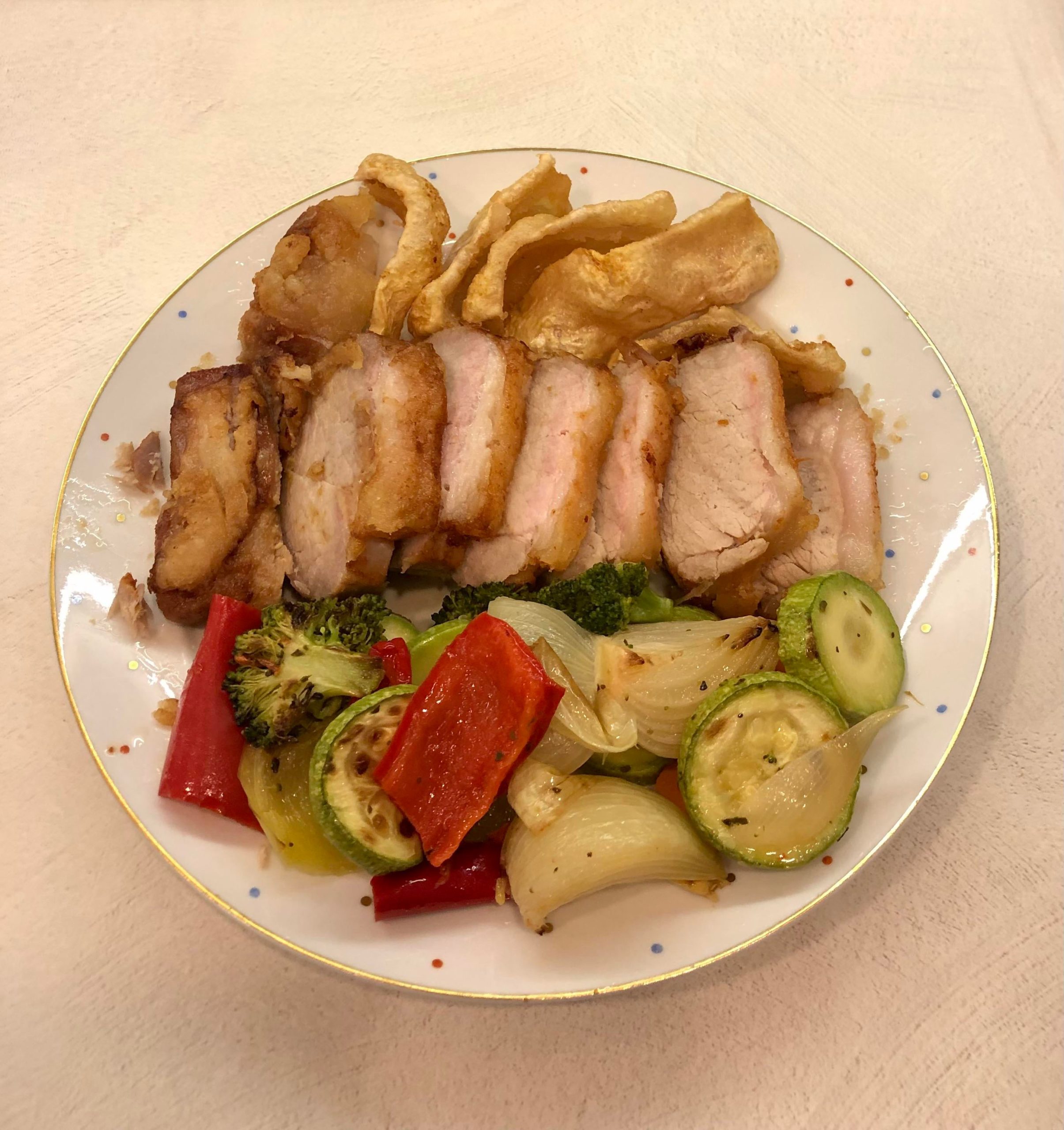 First time in oven, crisp skin outside, juiced inside plus bonus skin ...