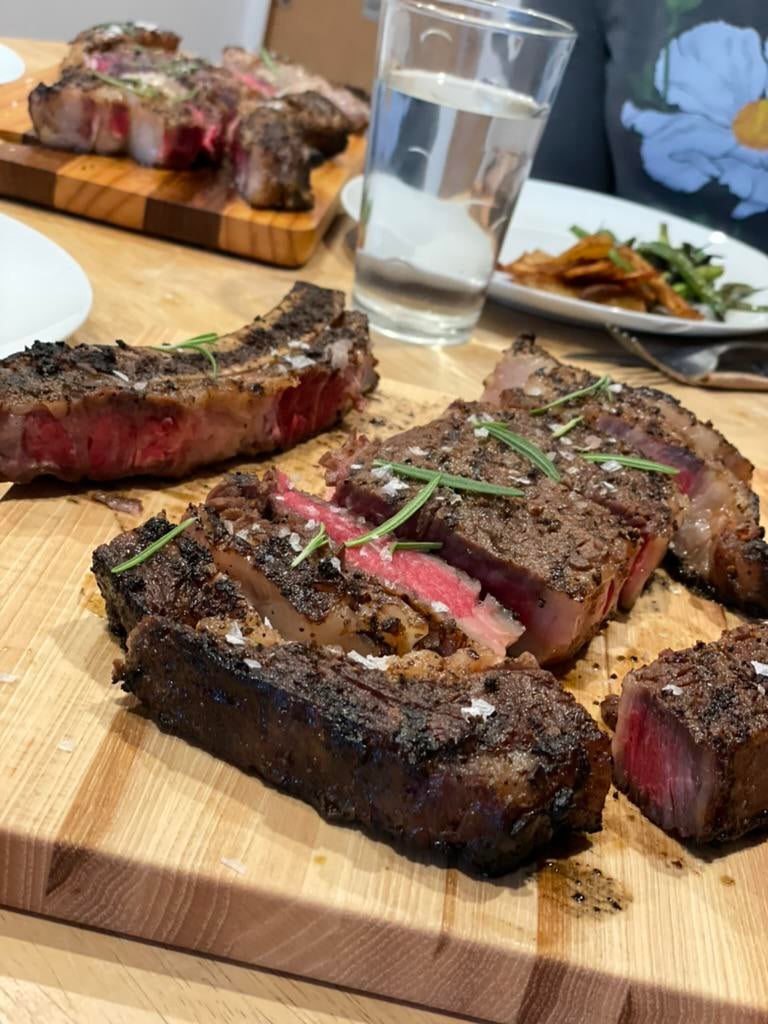 Reverse-seared USDA Prime Grade Ribeye made with Smokin' Dad BBQ's sear ...