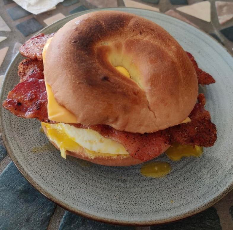 Bacon Egg & Cheese, Extra Bacon - Dining and Cooking