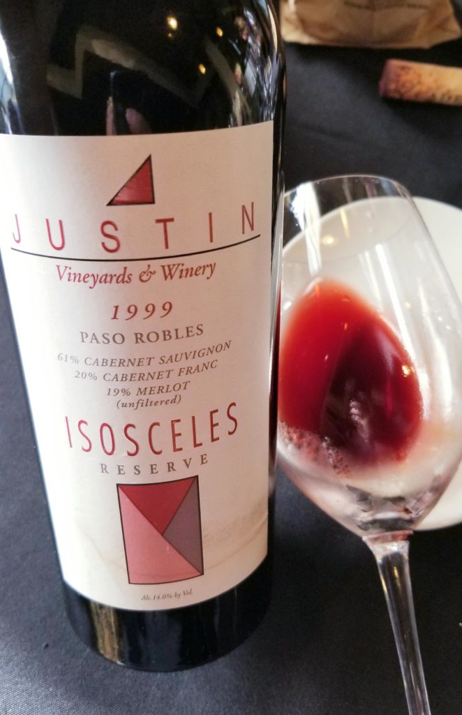 Justin Vineyards and Winery Isosceles Reserve 1999, Paso Robles ...