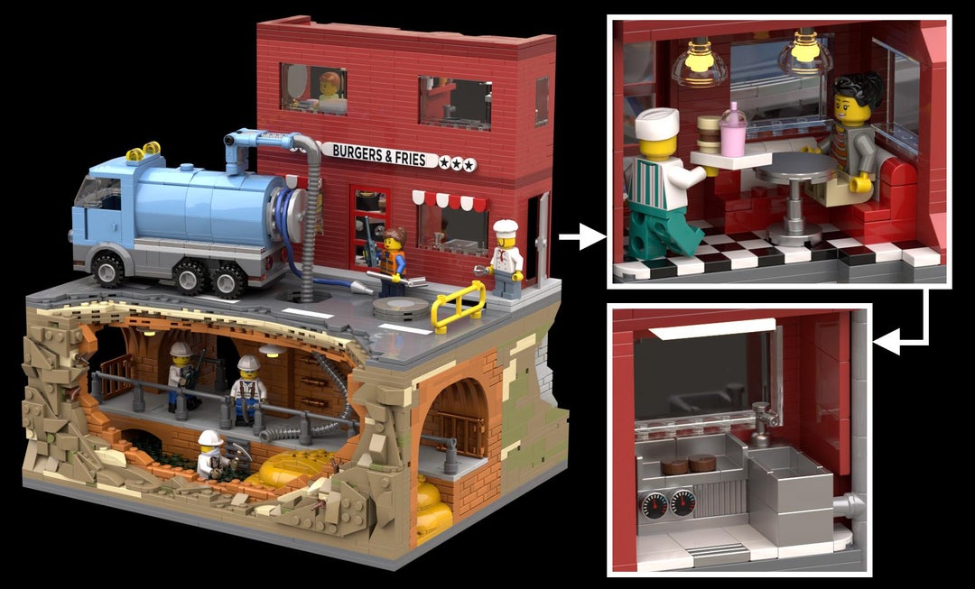 How do you like the small burger restaurant in my LEGO IDEAS model ...