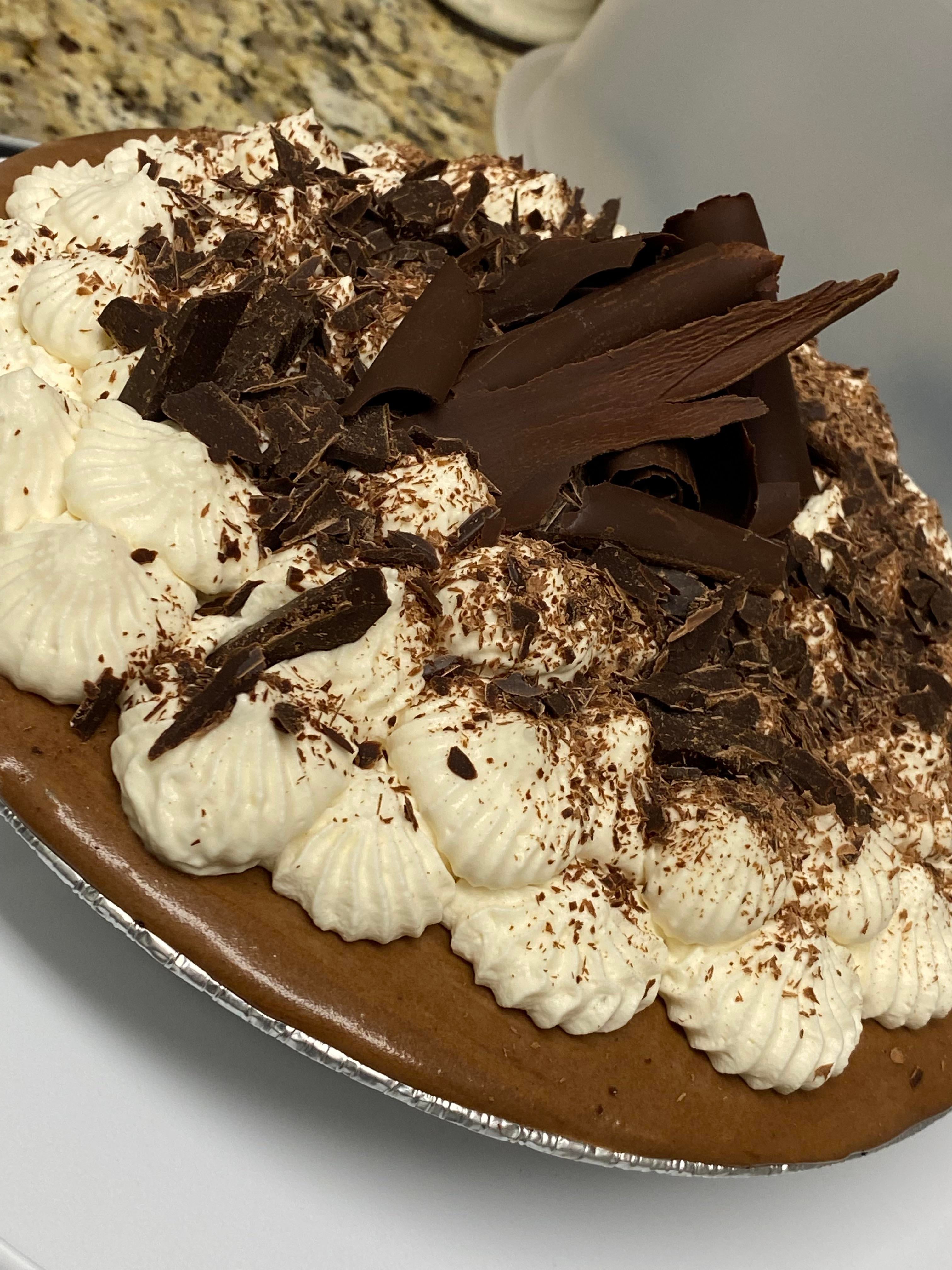[OC] Homemade chocolate French silk pie from scratch! Oreo cookie crust ...