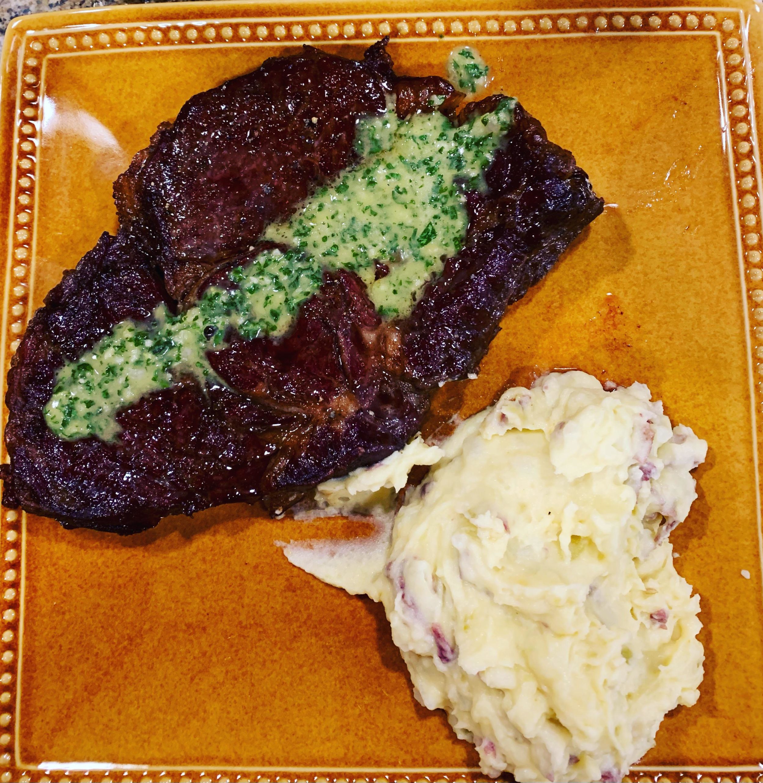 Wife cooked up delmonico cut ribeye. Reverse seared and finished on ...