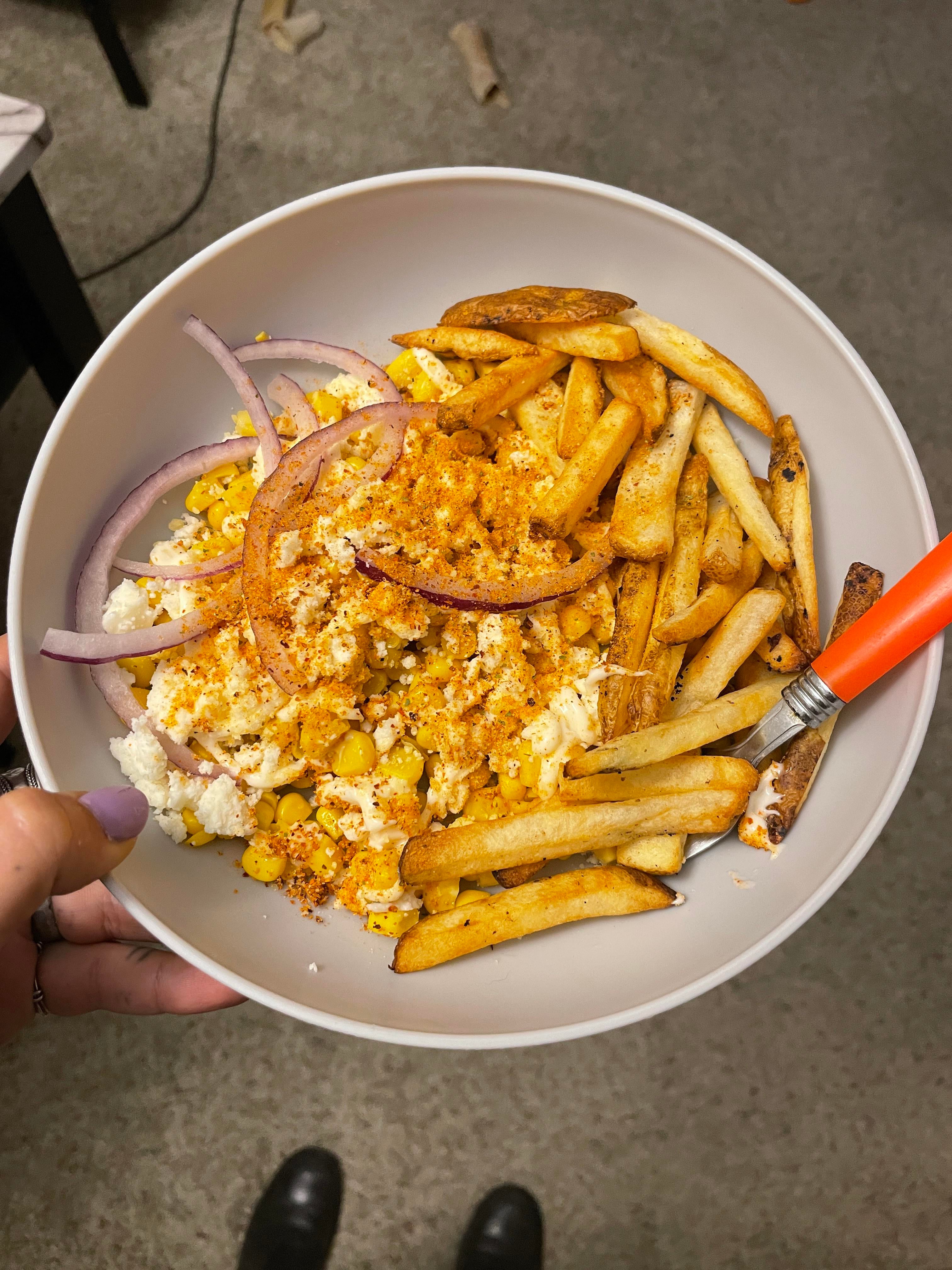 elote fries for dinner 🤤 - Dining and Cooking