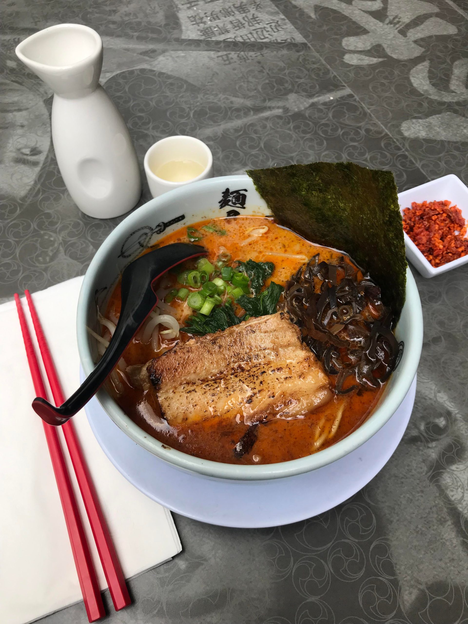 Red & Black ramen from Menya Musashi Tsukemen & Ramen (Seattle, WA ...