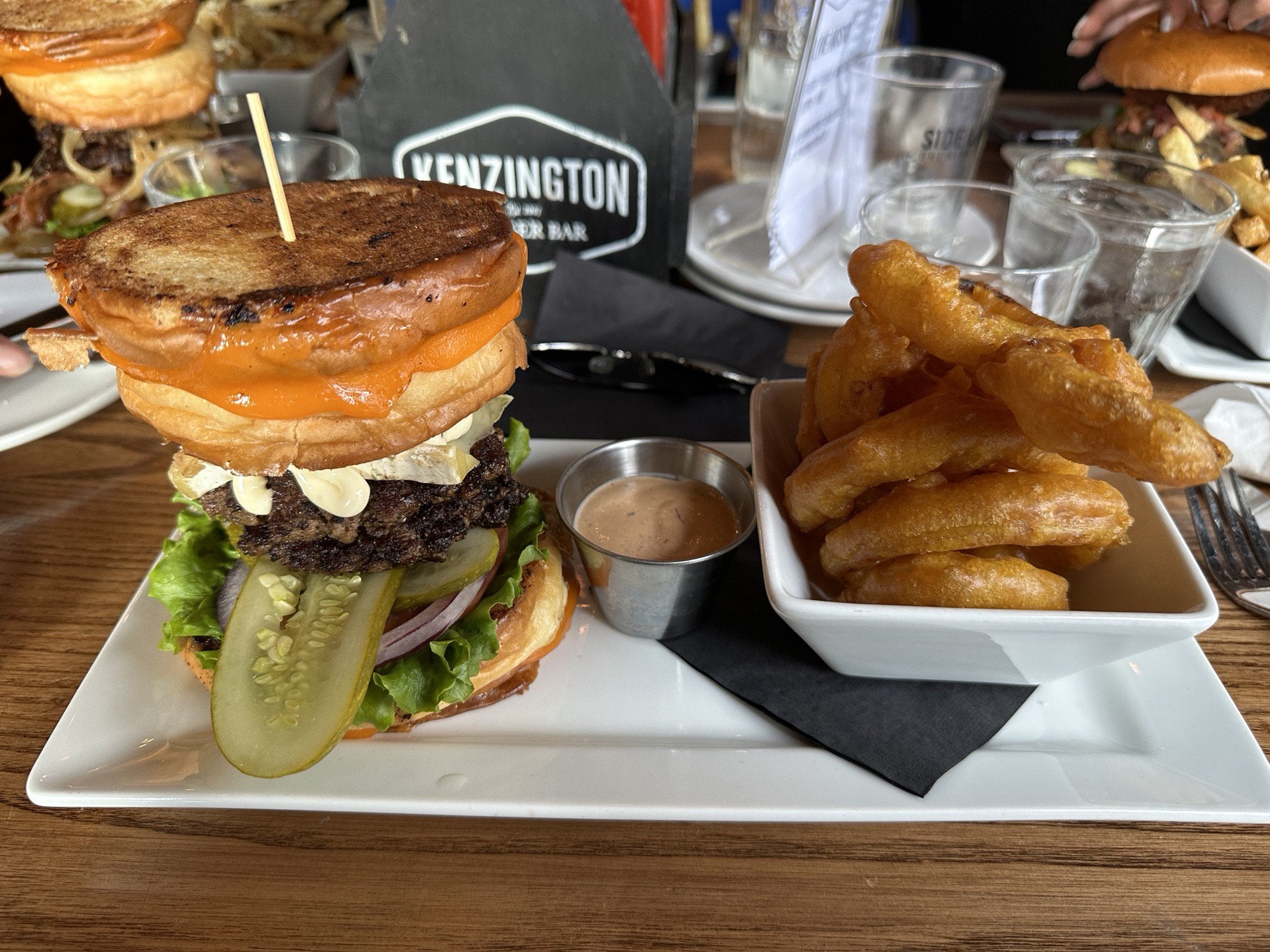 Brie burger with grilled cheese buns - Dining and Cooking