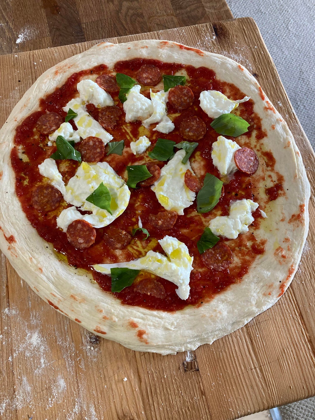 [Homemade] Pizza before and after - Dining and Cooking