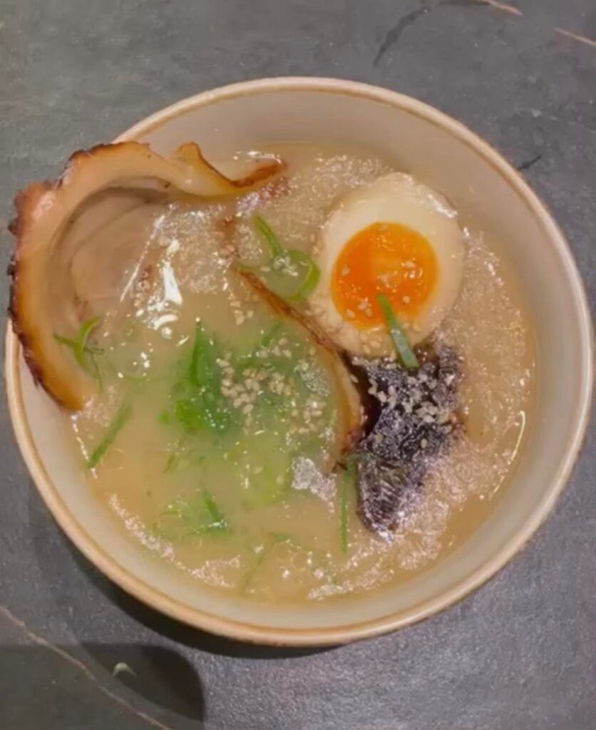 Homemade tonkotsu with garlic paste tare and chasu, ma-yu, ramen egg ...