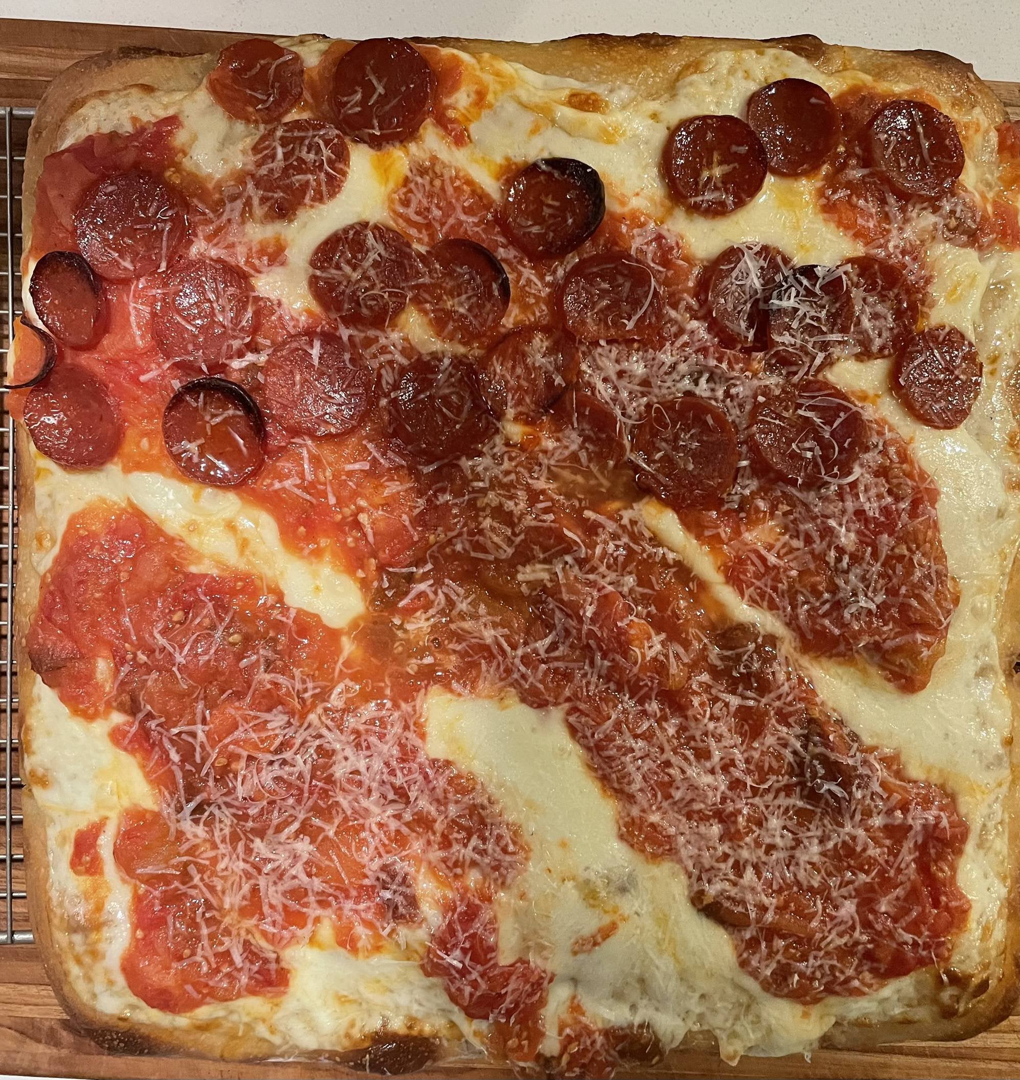 Sicilian with 3 day ferment and sauce from homegrown tomatoes - Dining ...
