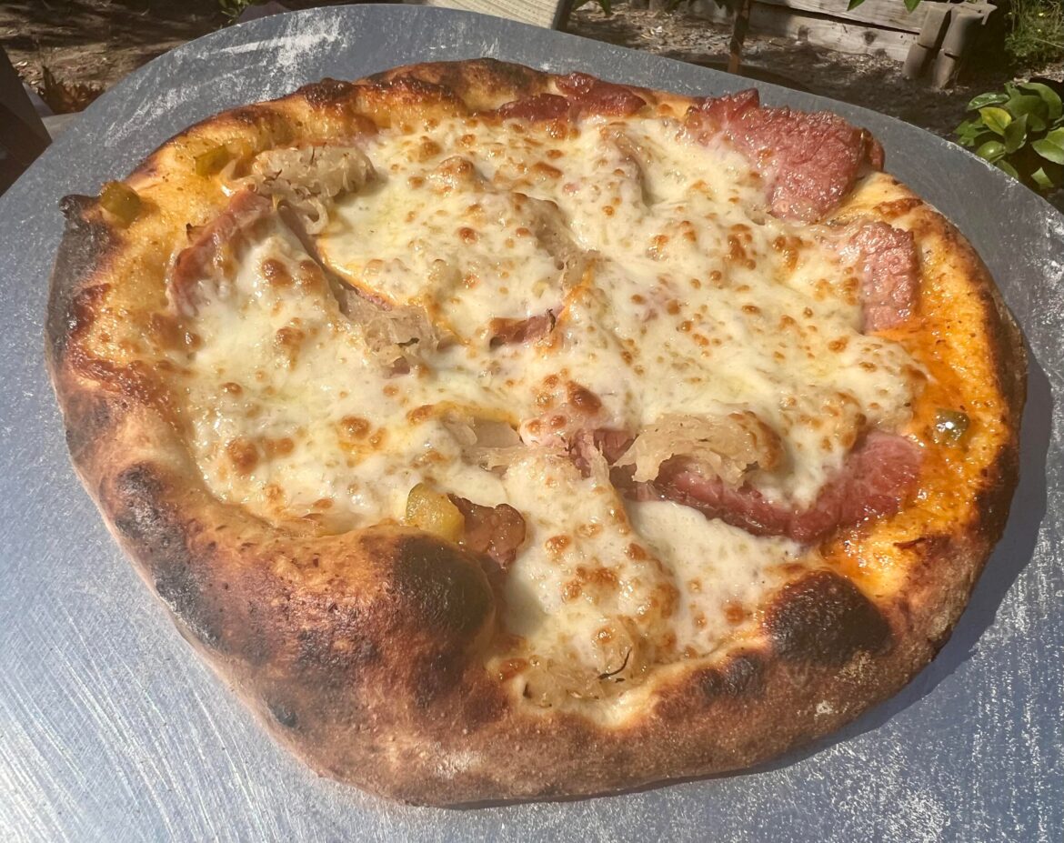 U think pineapple is controversial, how about a Reuben pizza ...