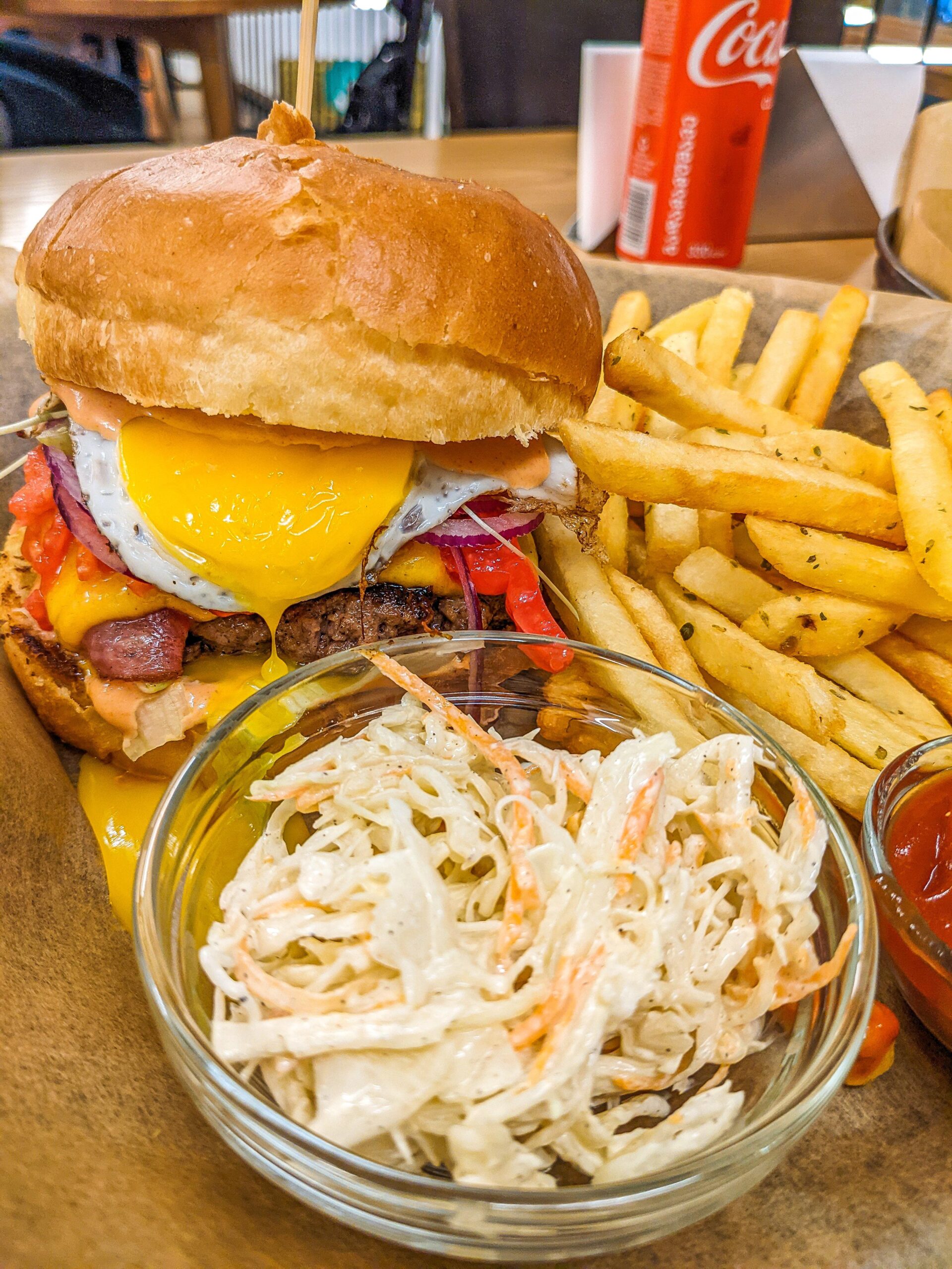 Bacon and Egg Cheeseburger. (Burger House - Tbilisi, Georgia) - Dining ...