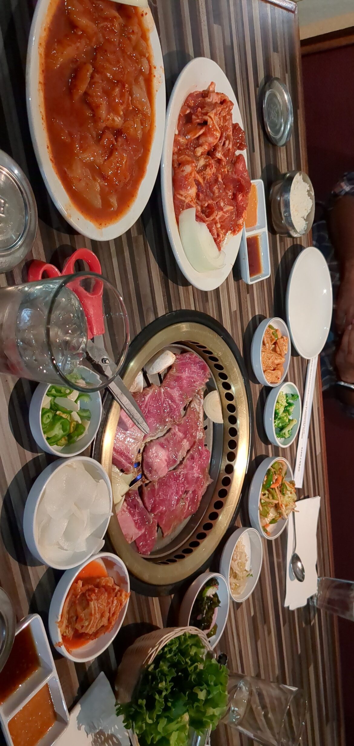 Galbi, pork bulgogi, and spicy chicken gui [Koreana, Cambridge MA ...
