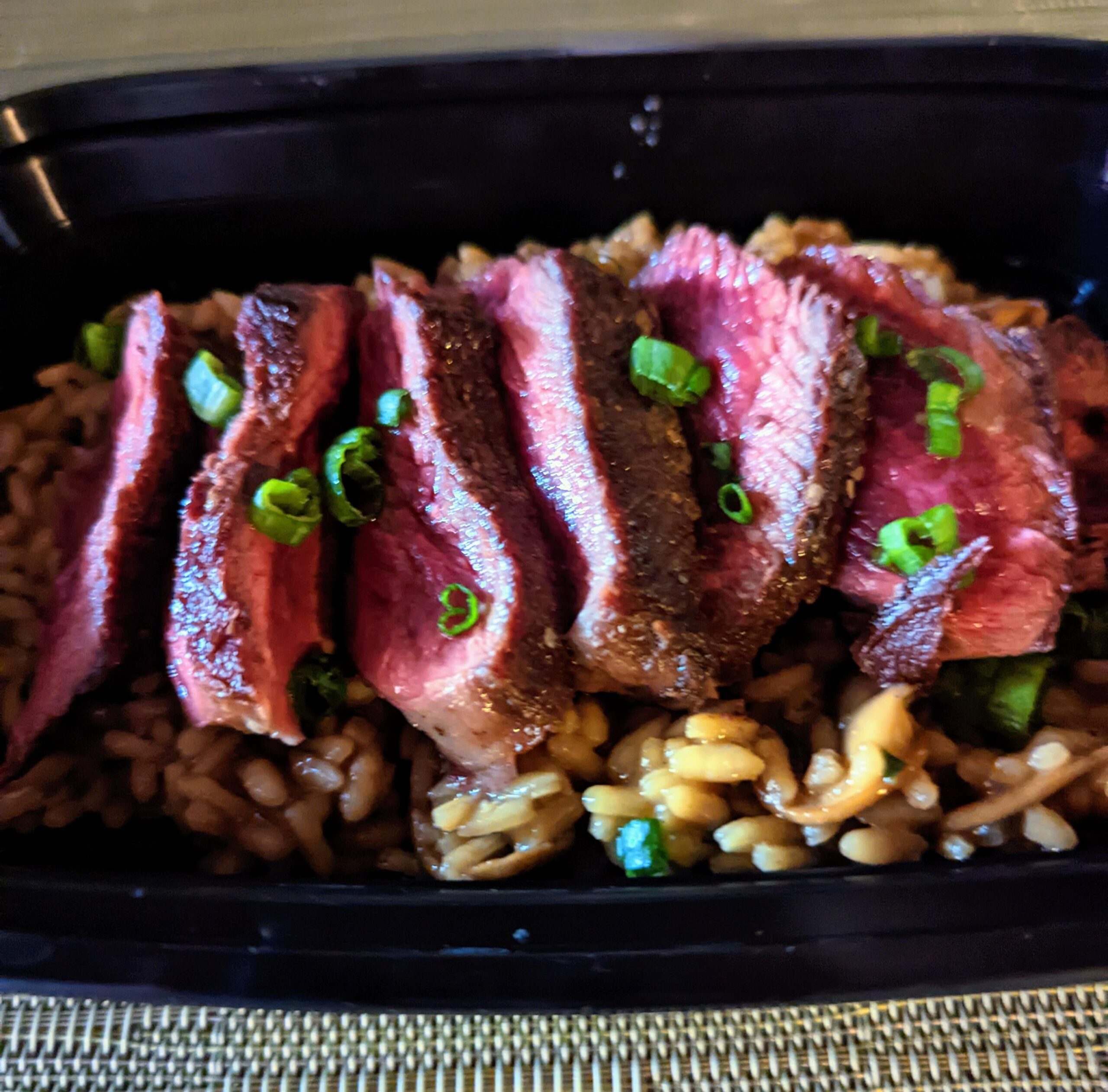 Seared Sirloin with Mushroom Risotto - Dining and Cooking