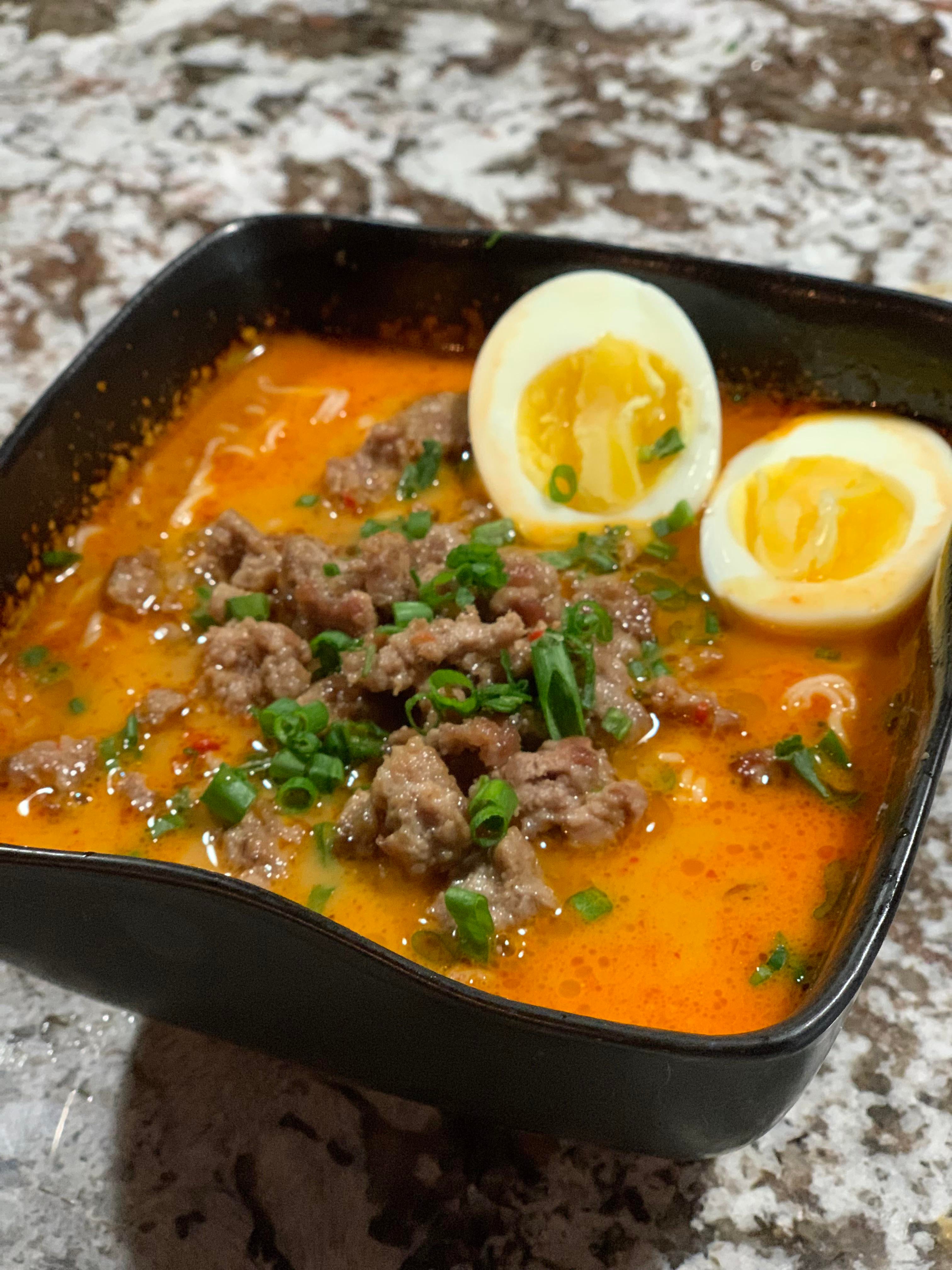First time making ramen. Made Thai Coconut Curry Ramen! Turned out ...
