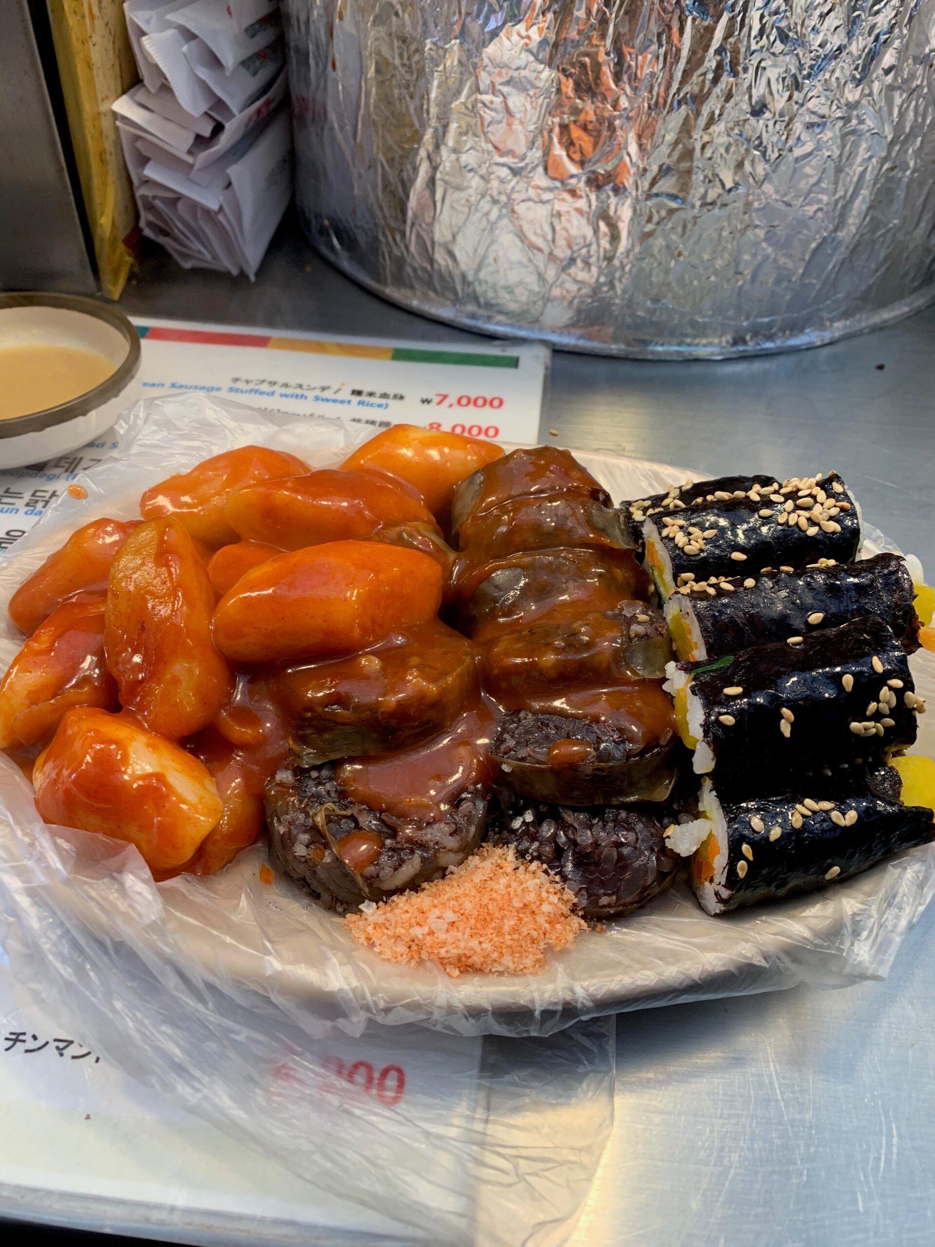 tteokbokki, sundae, kimbap at gwangjang market - Dining and Cooking