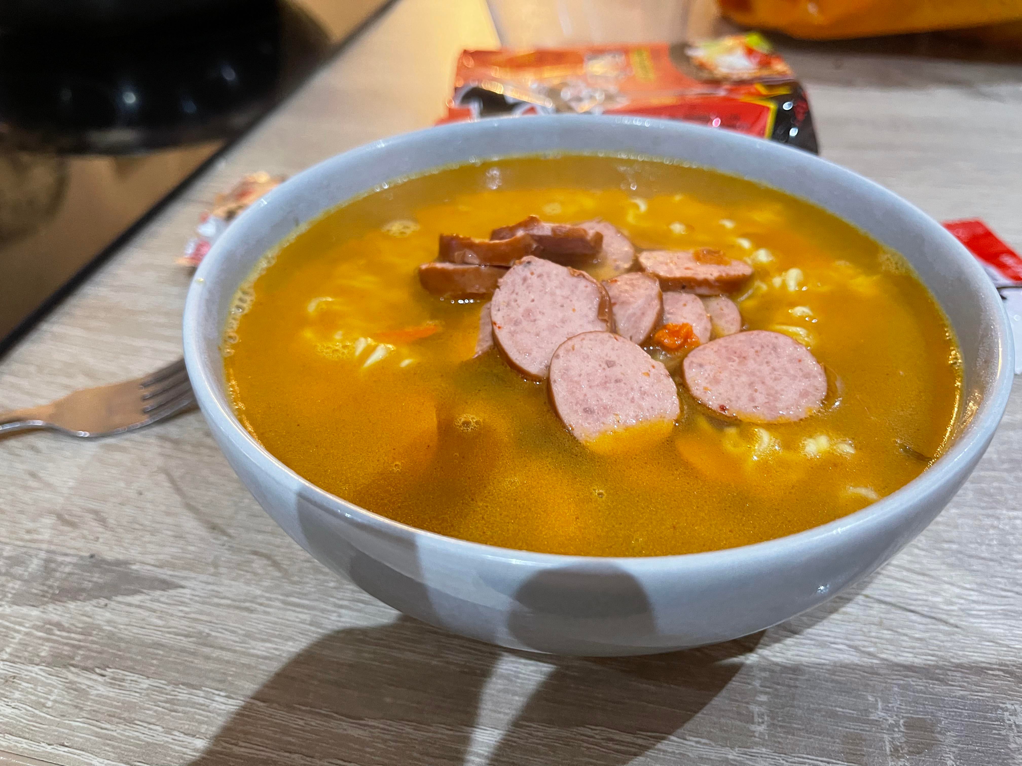 First time post, Shin Ramyun with spicy sausage. - Dining and Cooking