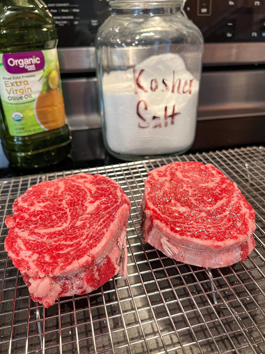 Prime grade ribeye caps, reverse seared. Smoked, then finished in cast ...