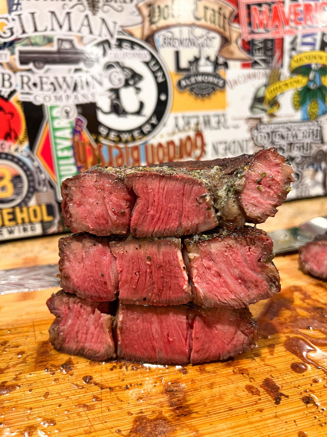 Prime grade ribeye caps, reverse seared. Smoked, then finished in cast ...