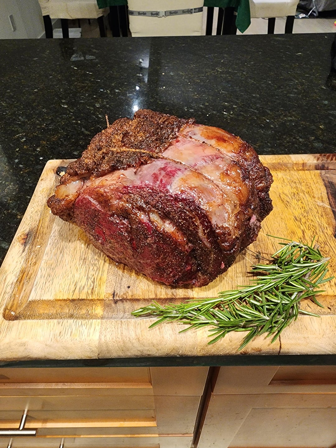 Prime rib on the Traeger for Christmas eve dinner! Ceja got a little ...