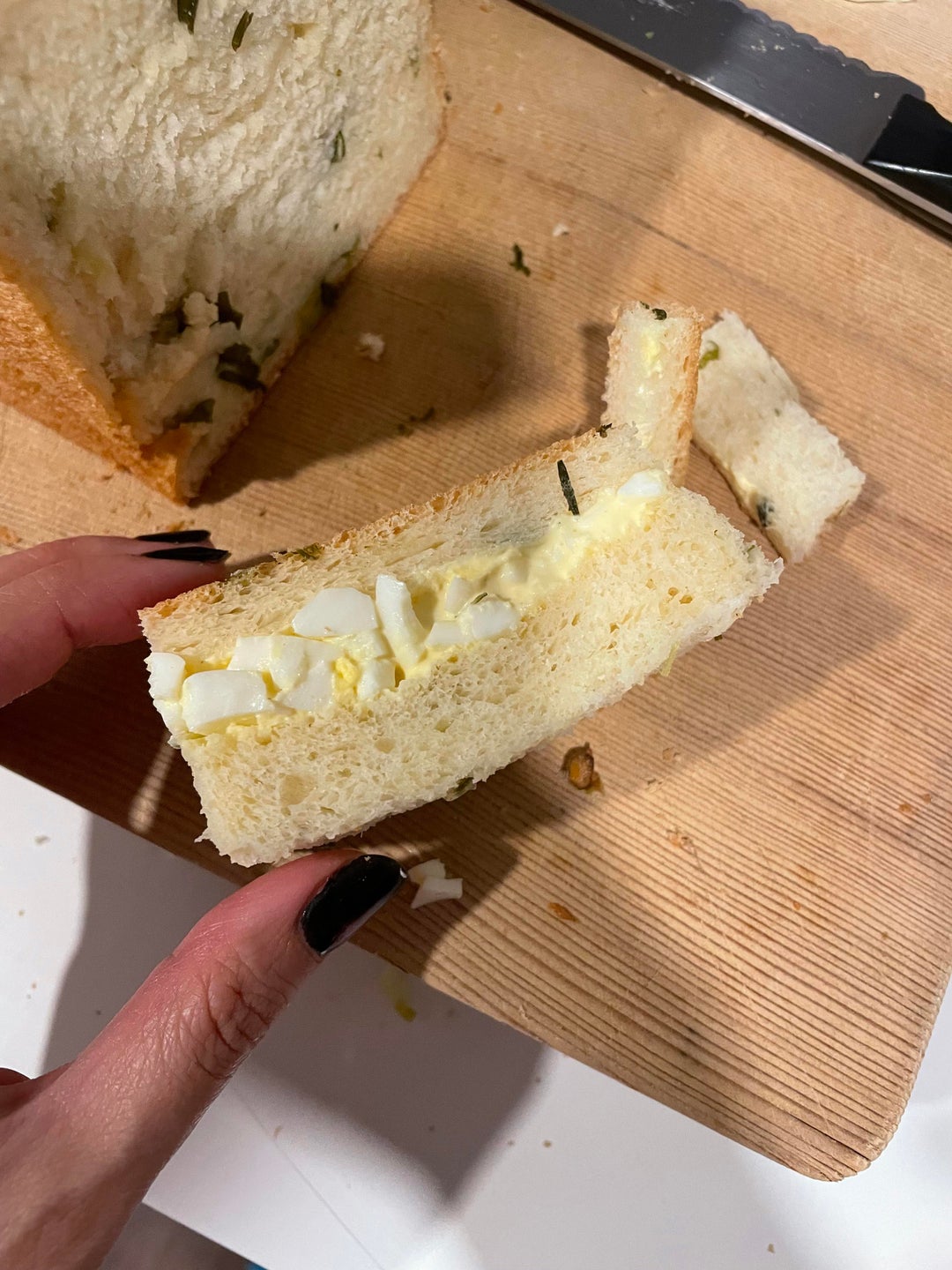 I made scallion shokupan and sandos - Dining and Cooking