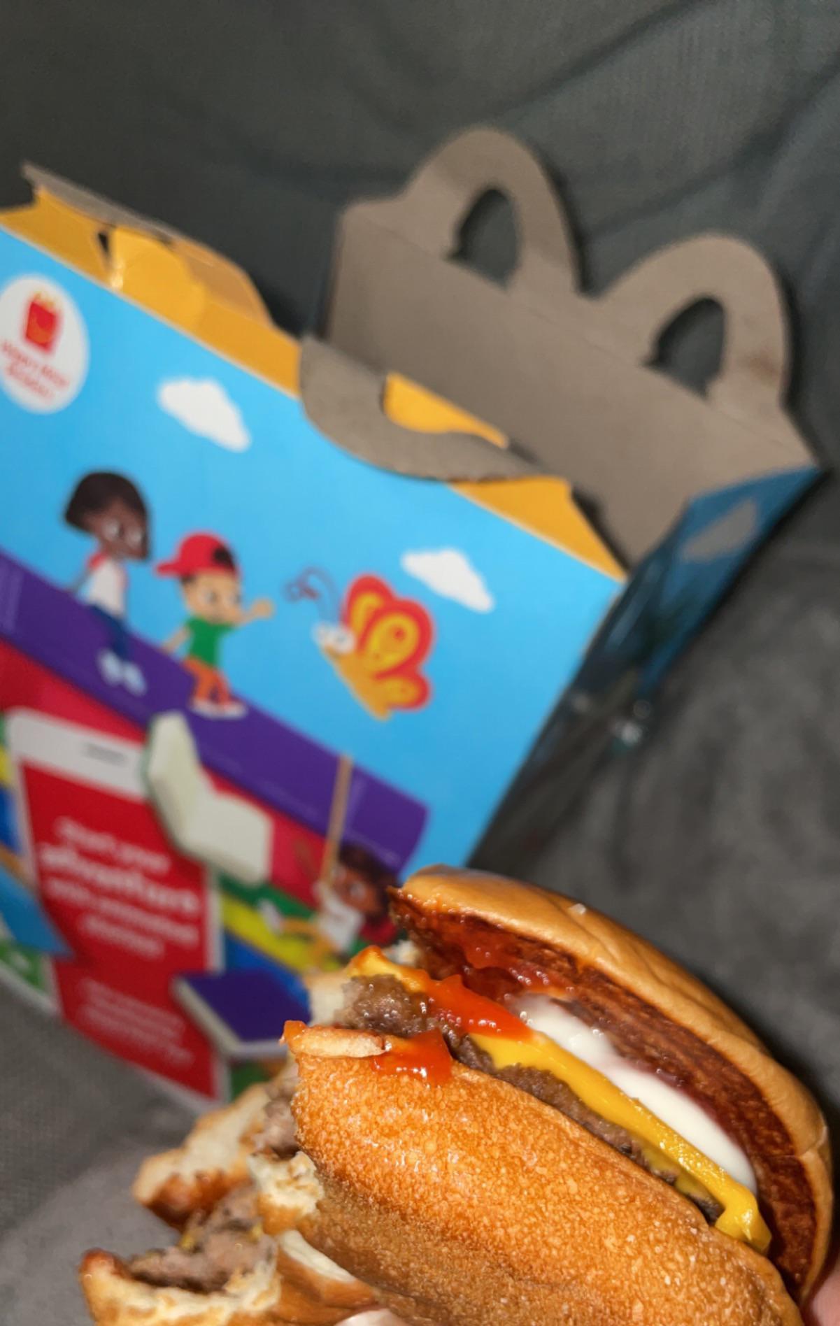 In response to the “peak burger” post. A McDonalds kids cheeseburger ...