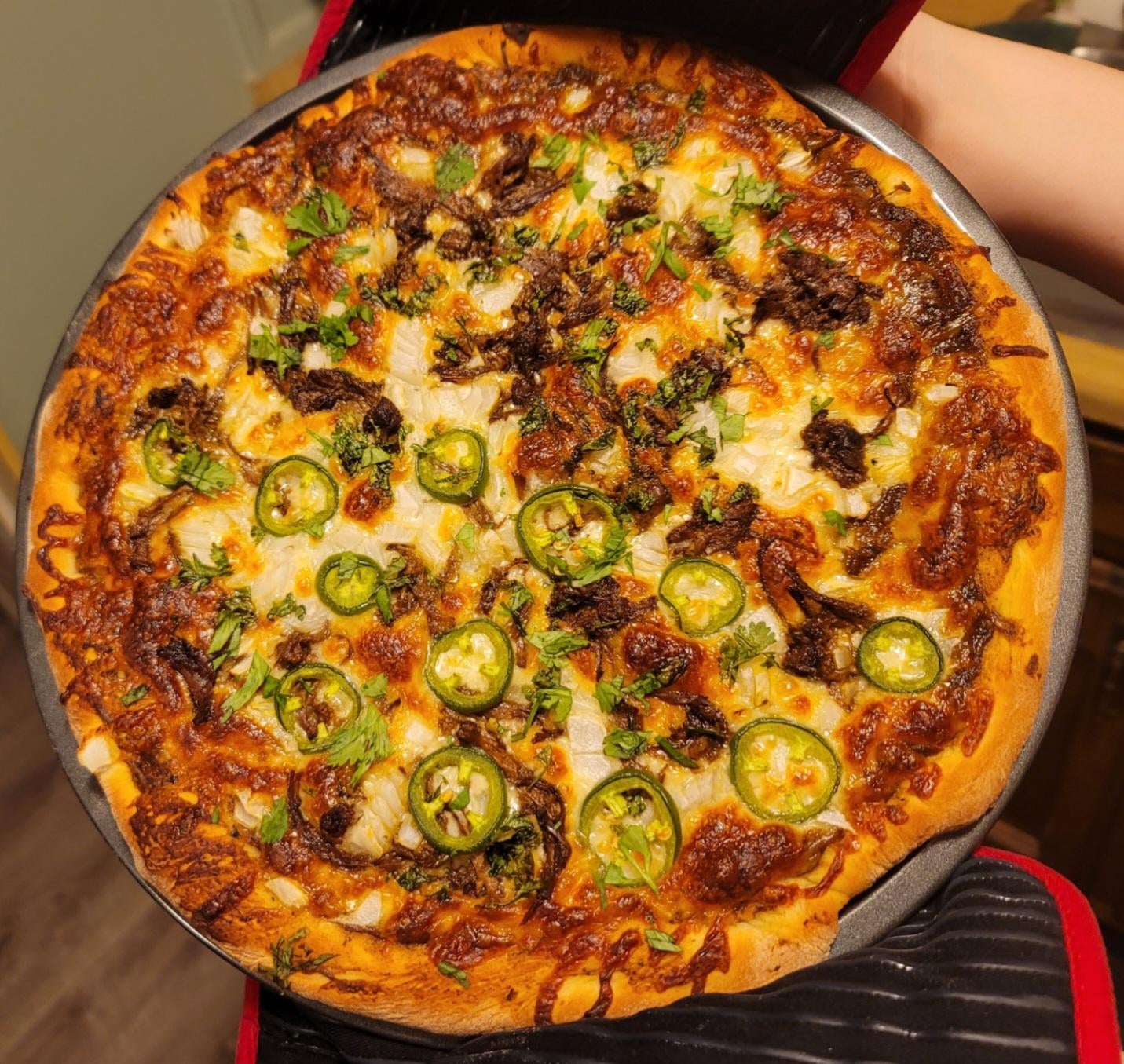 [homemade] Birria Pizza - Dining and Cooking