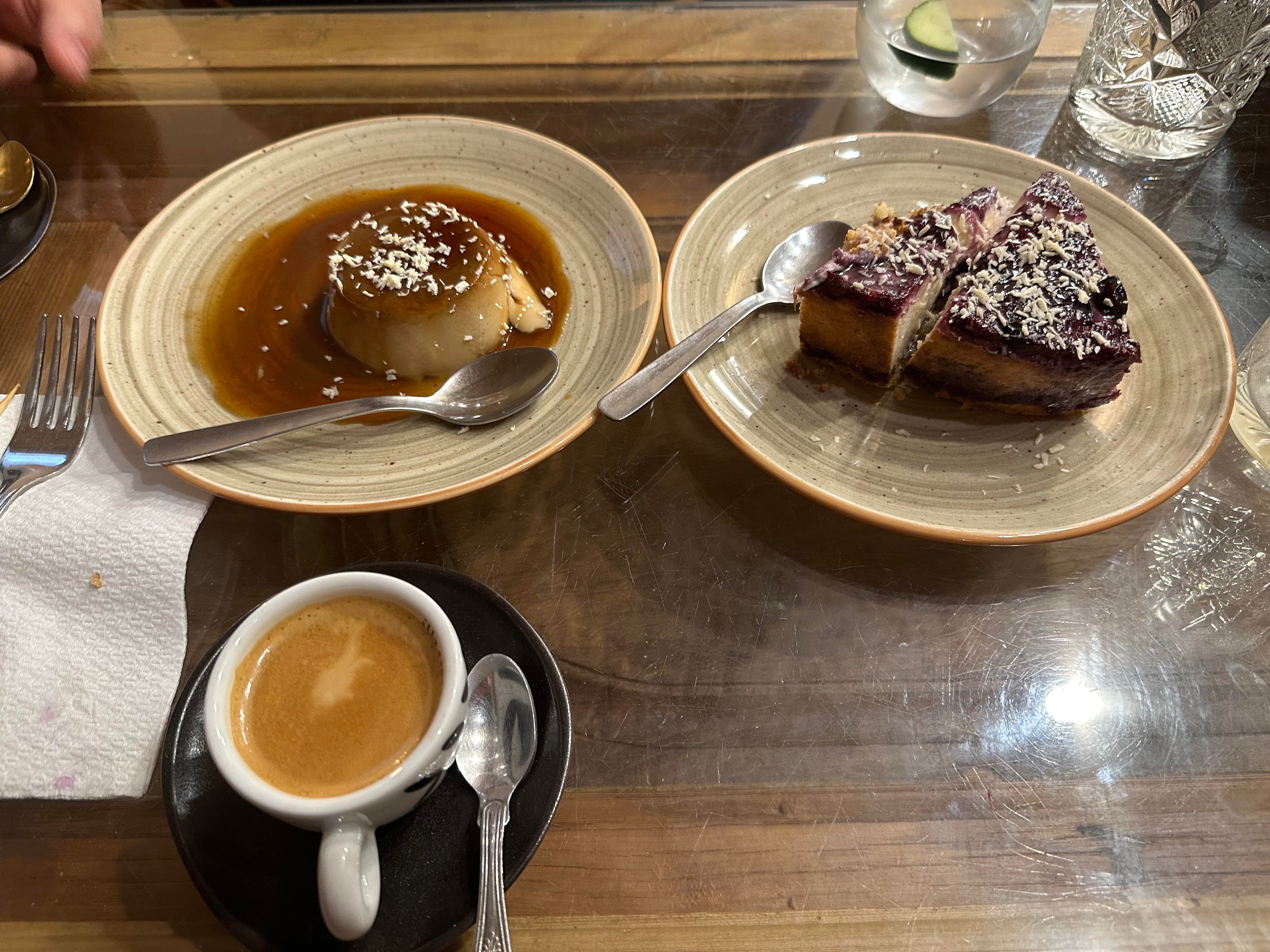 Vegan cheesecake and panna cotta at The Kasbar in Gibraltar - Dining ...