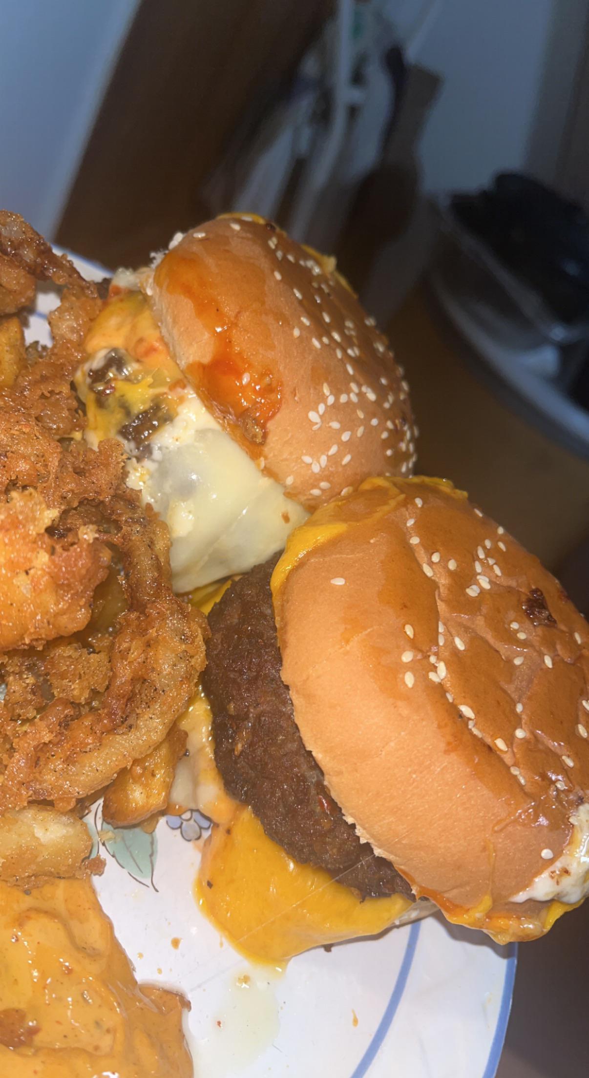 10 ounce monsters with Monterey Jack, cheddar cheese, chipotle Mayo ...