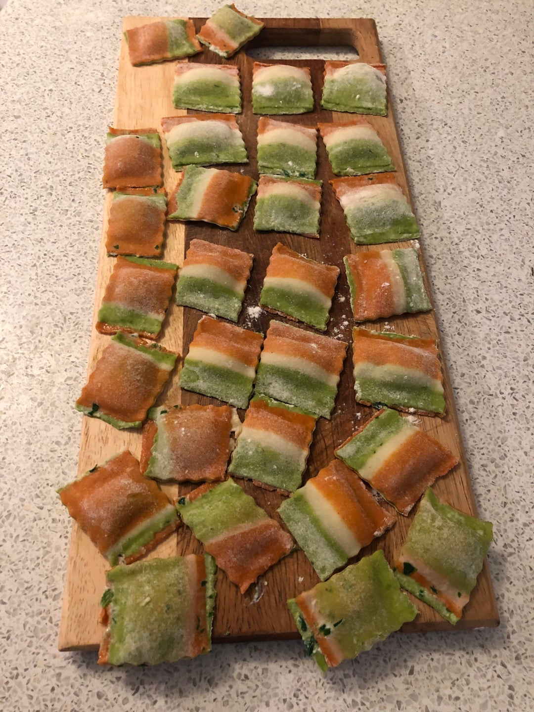 Tricolor Spinach Ricotta Ravioli - Dining and Cooking