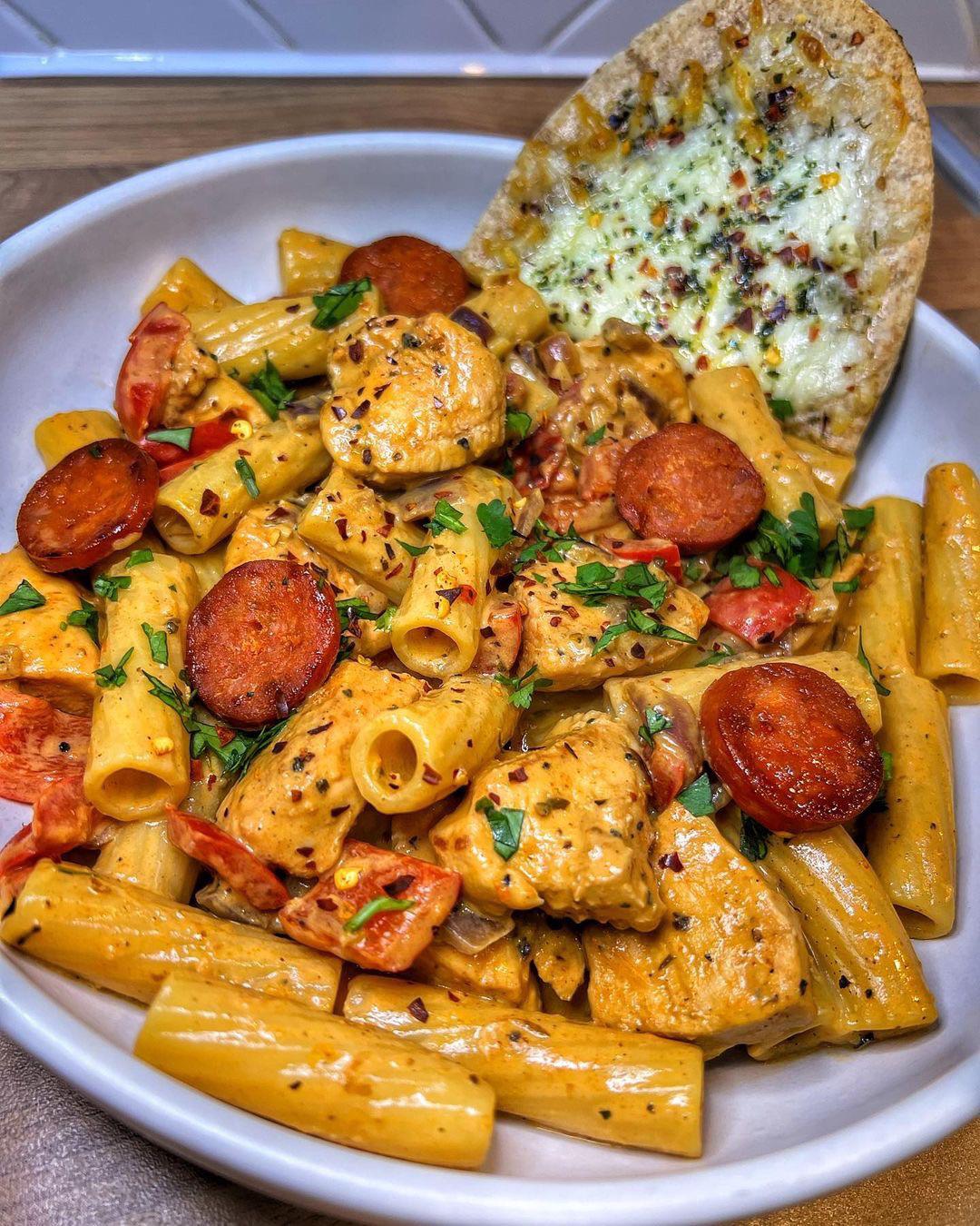 [Homemade] Cajun Chicken & Chorizo Pasta - Dining and Cooking