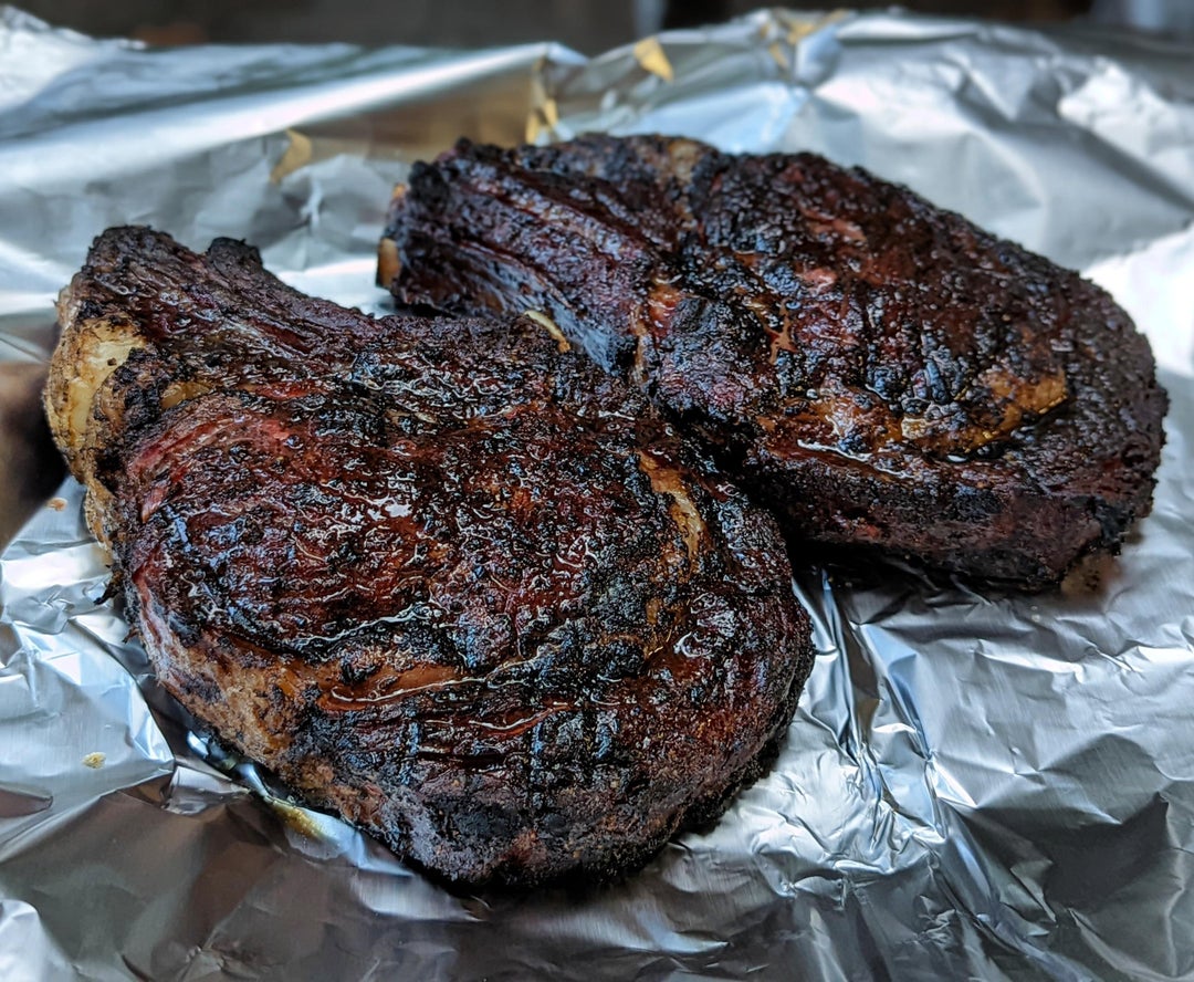 [homemade] Thicc Ribeye Steaks - Dining and Cooking
